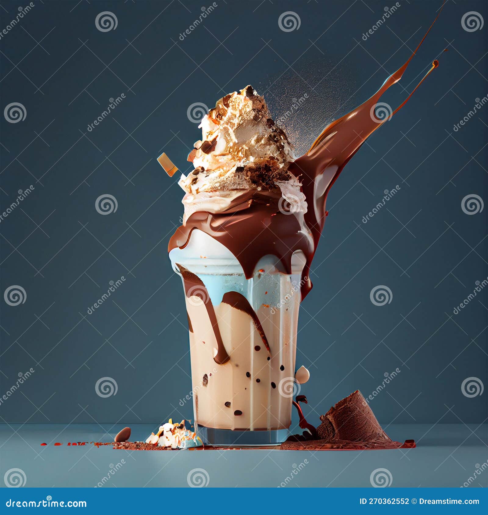 Stylish Beautiful Fruity Milkshake, Chocolate Drop Splashes - AI ...