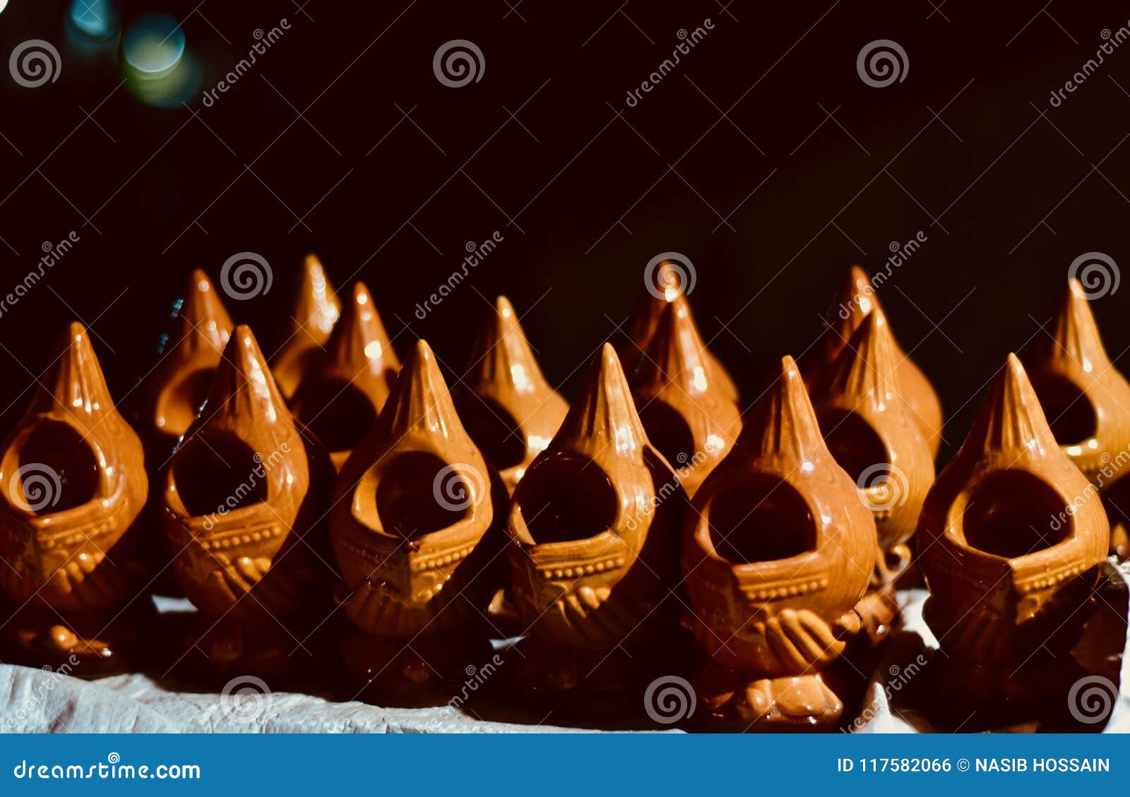 Beautiful Clay Made Pottery Objects in a Stack Unique Photo Stock Photo ...