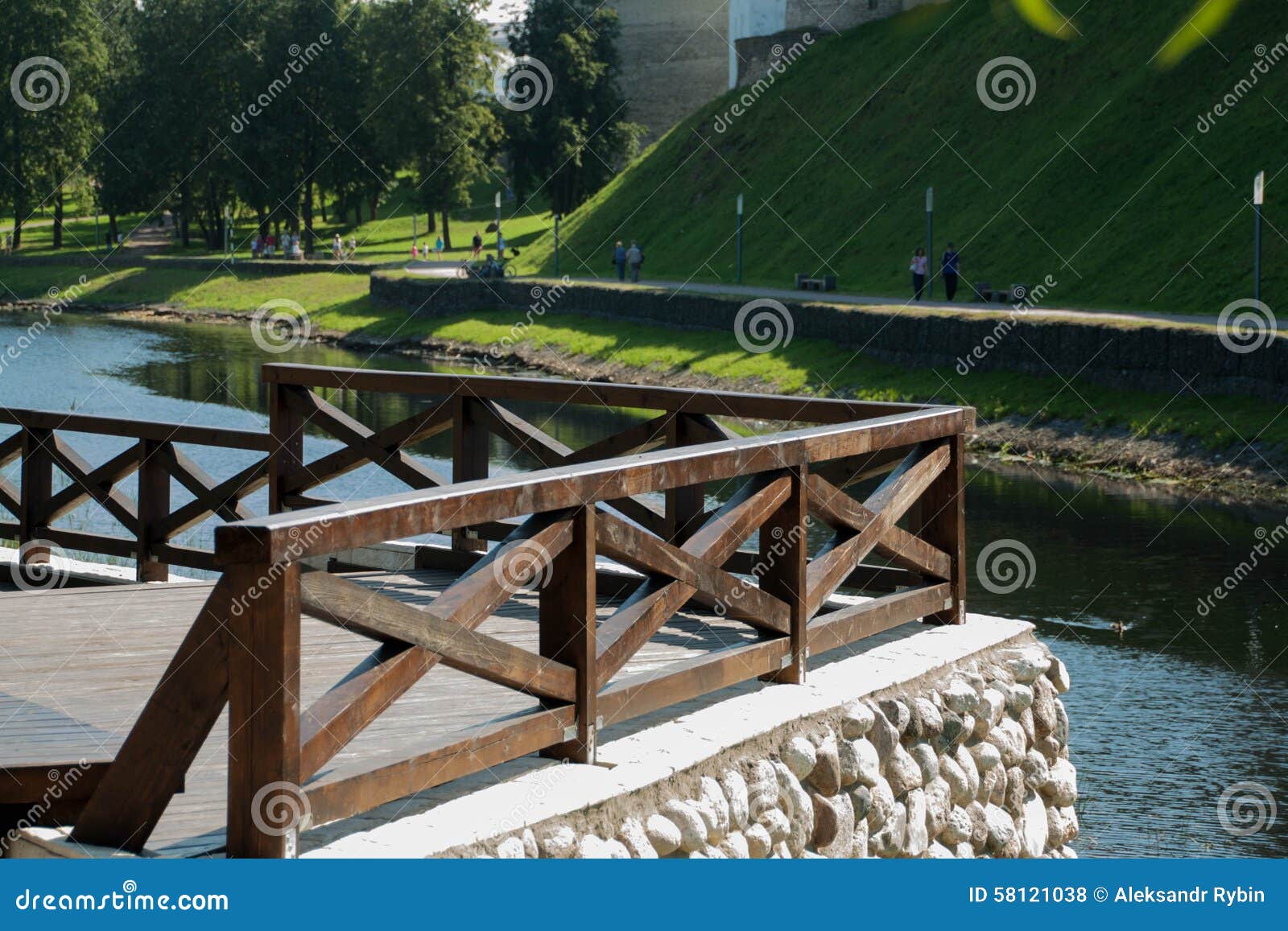 Stylish Bench in Summer Park Stock Photo - Image of leaf, nature: 58121038