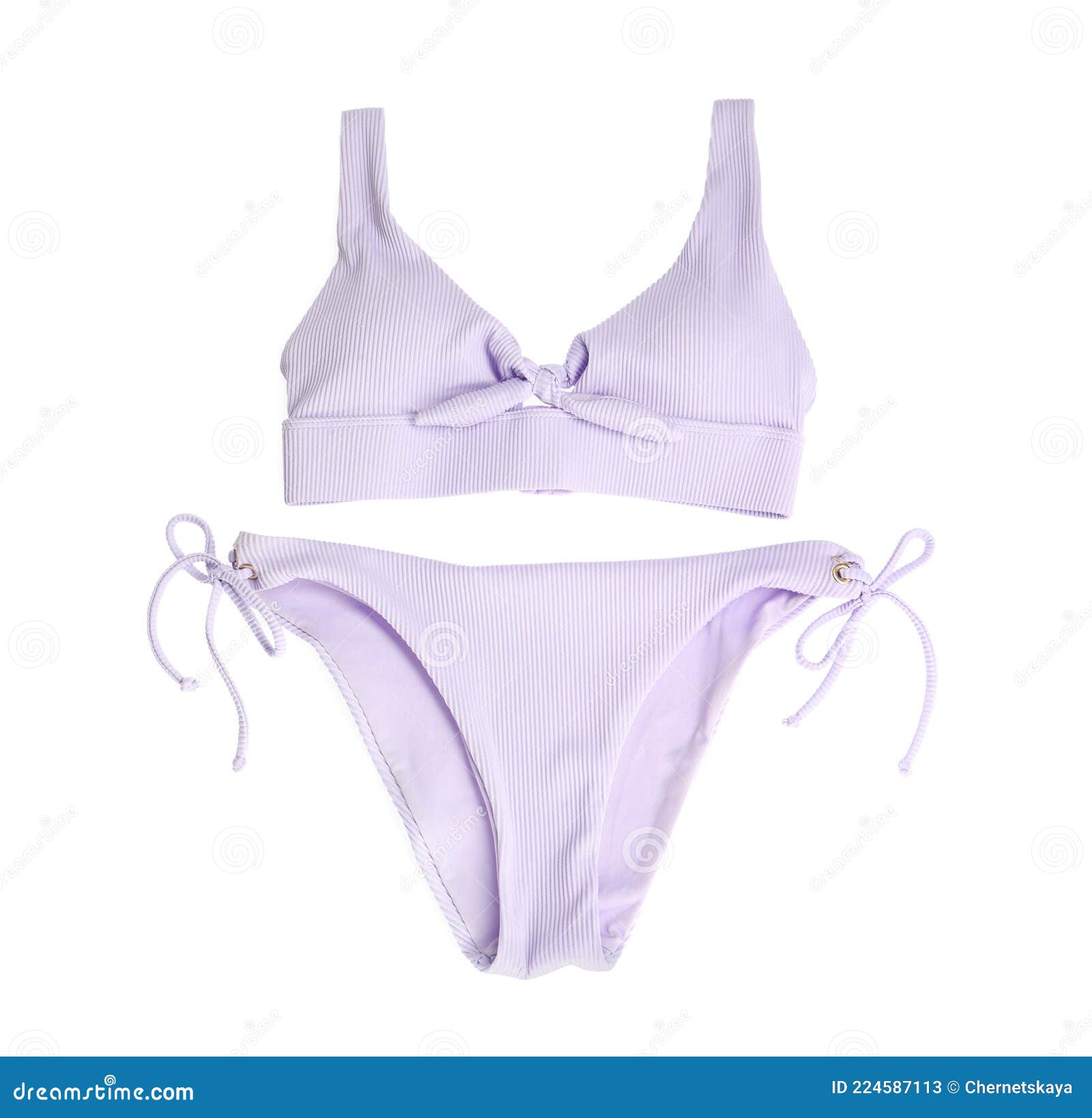 Stylish Bikini on White, Top View Stock Image - Image of style, summer ...