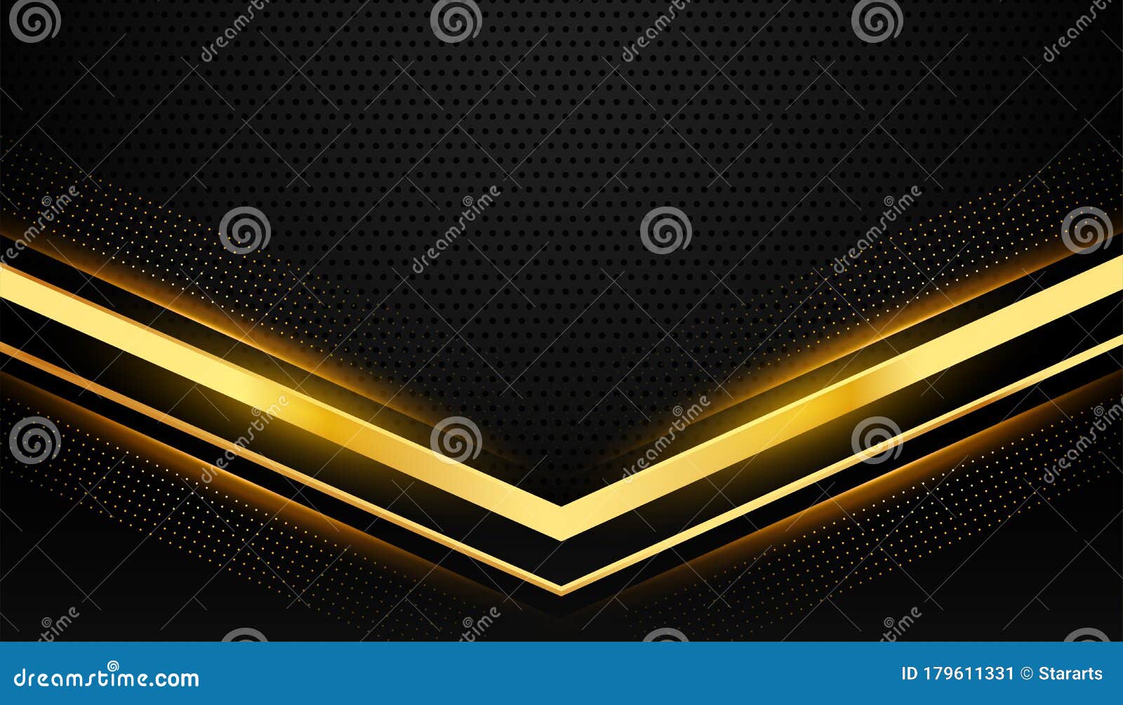 Stylish Black and Gold Background with Text Space Stock Vector ...