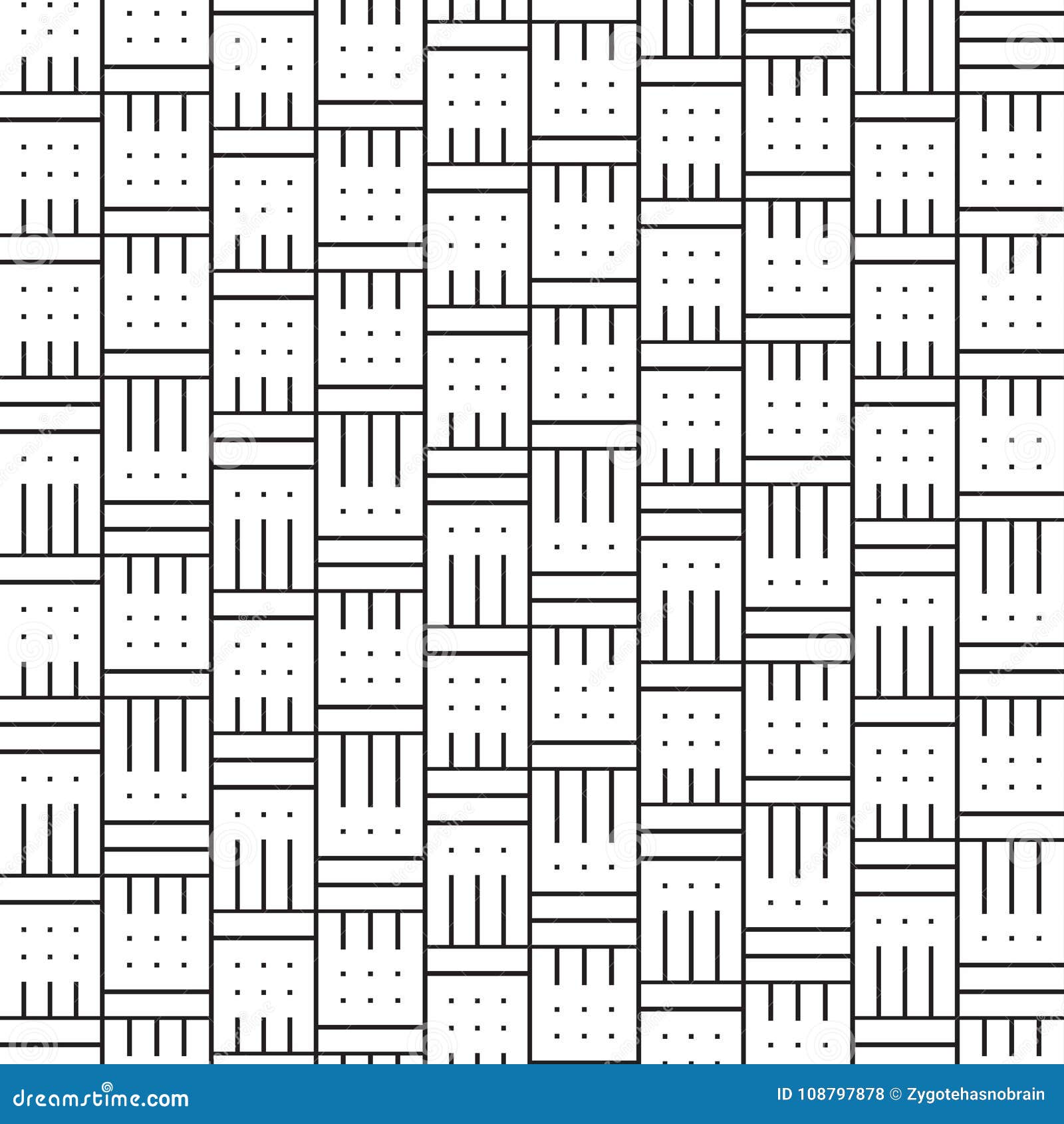 Stylish Black and White Square Dots Graphic Pattern Stock Vector ...