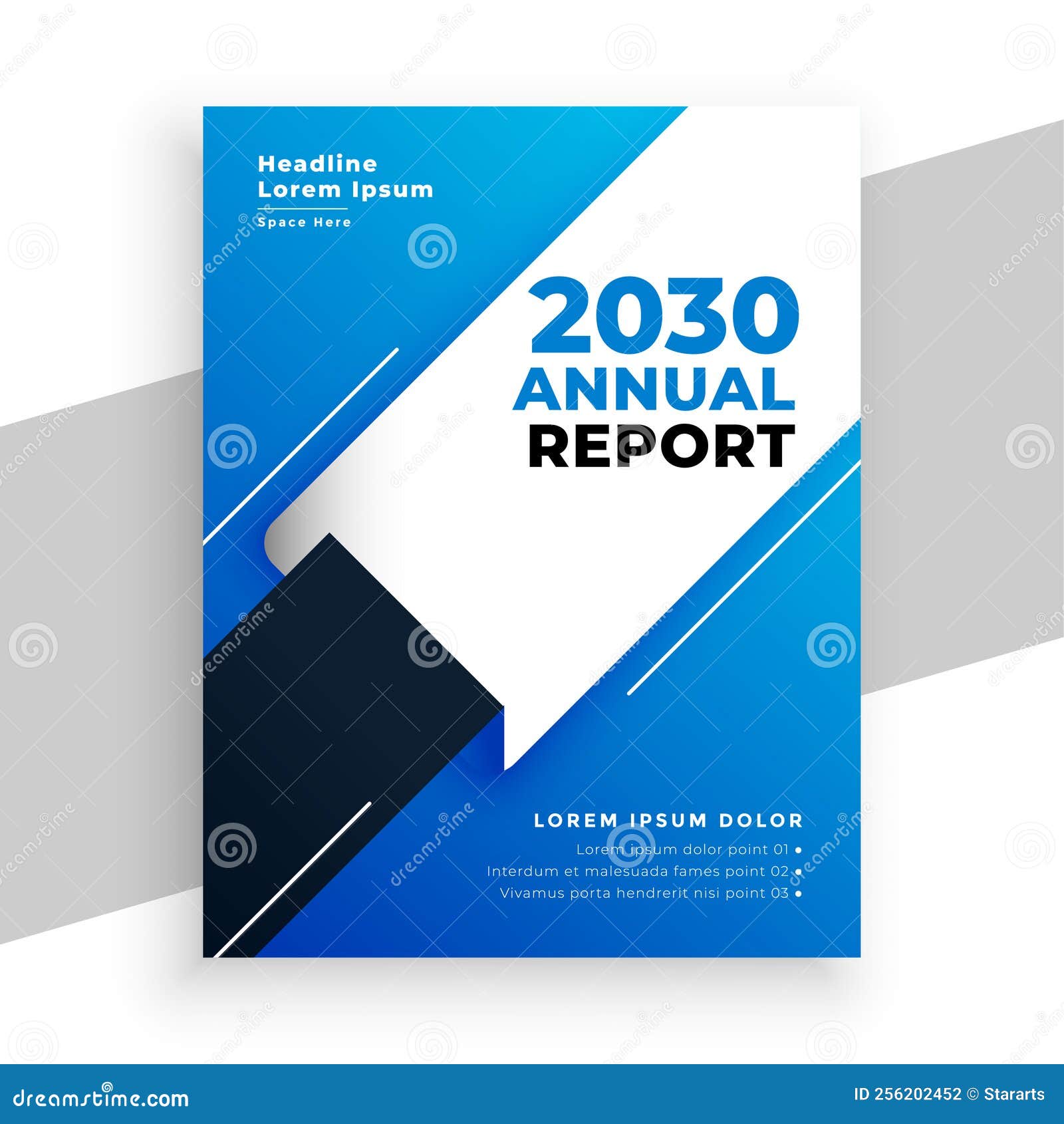Stylish Blue Annual Report Business Brochure Template Design Vector ...