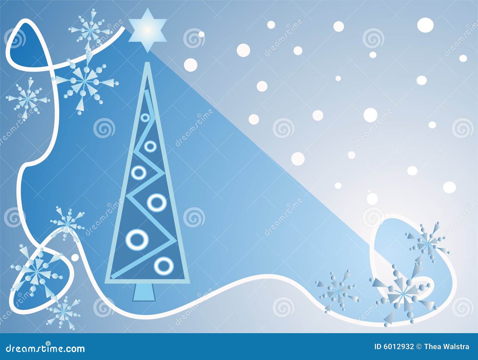 Stylish Blue Christmas Design Stock Illustration - Illustration of ...
