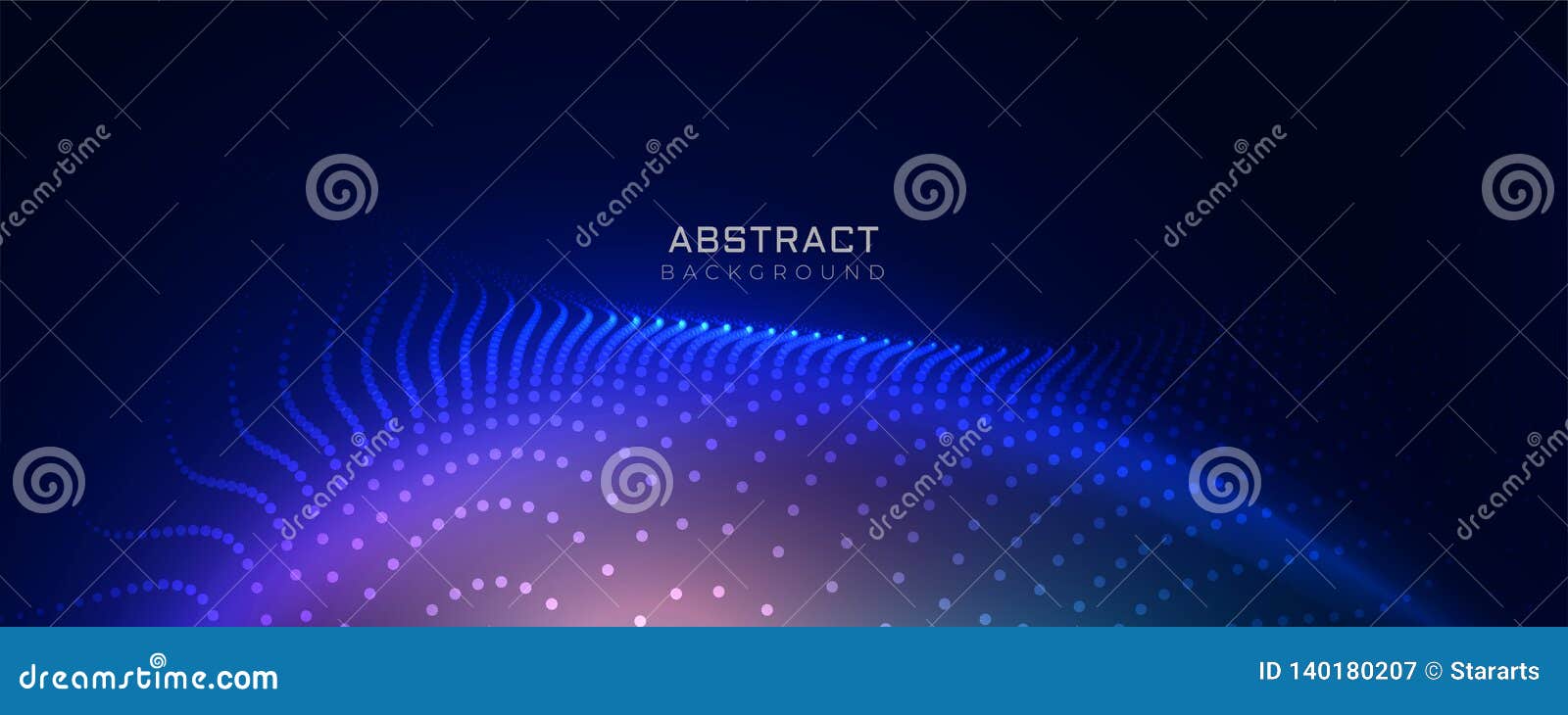 Stylish Blue Technology Particles Background Stock Vector ...
