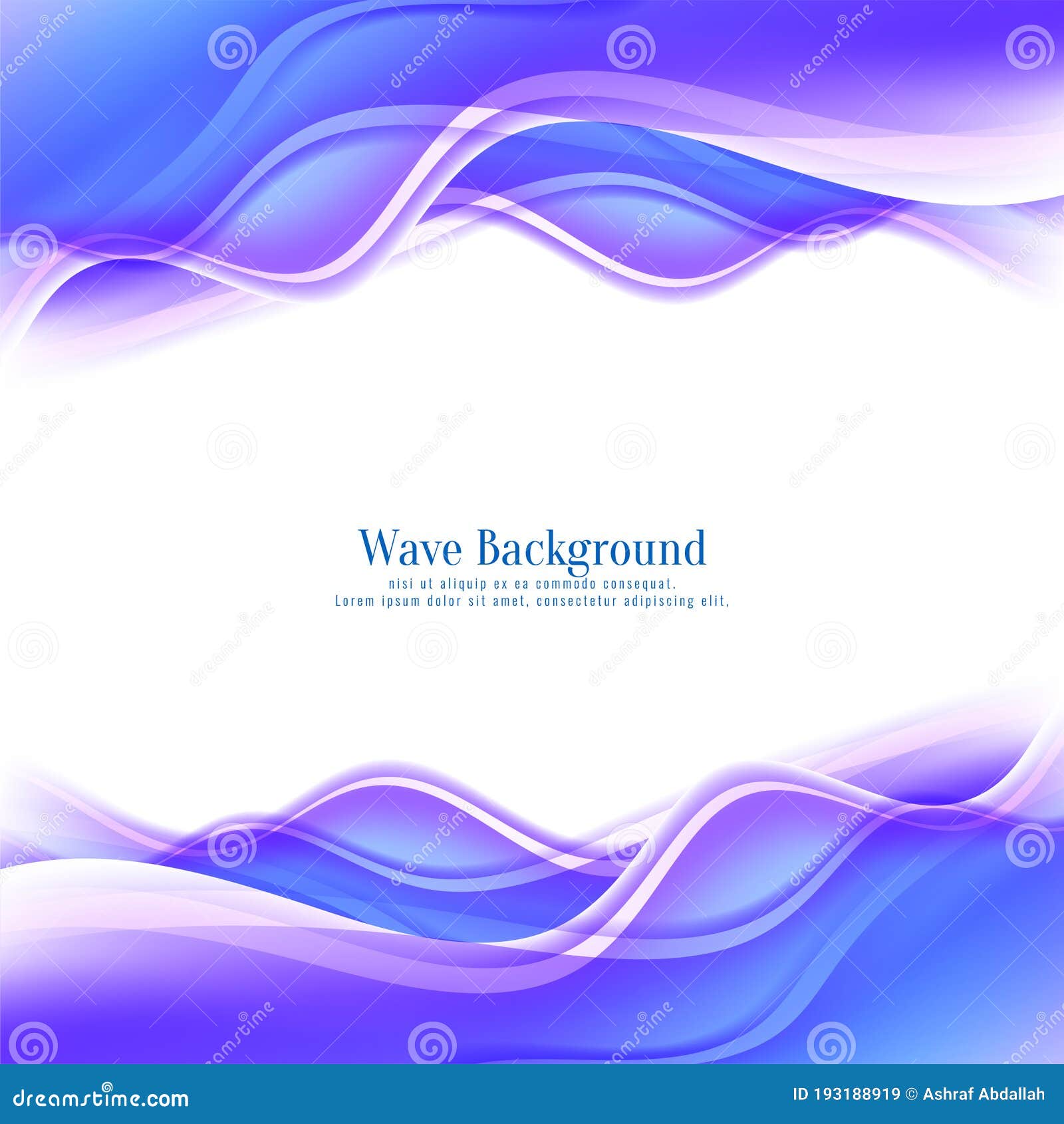 Stylish Blue Wave Flowing Background Stock Vector - Illustration of ...