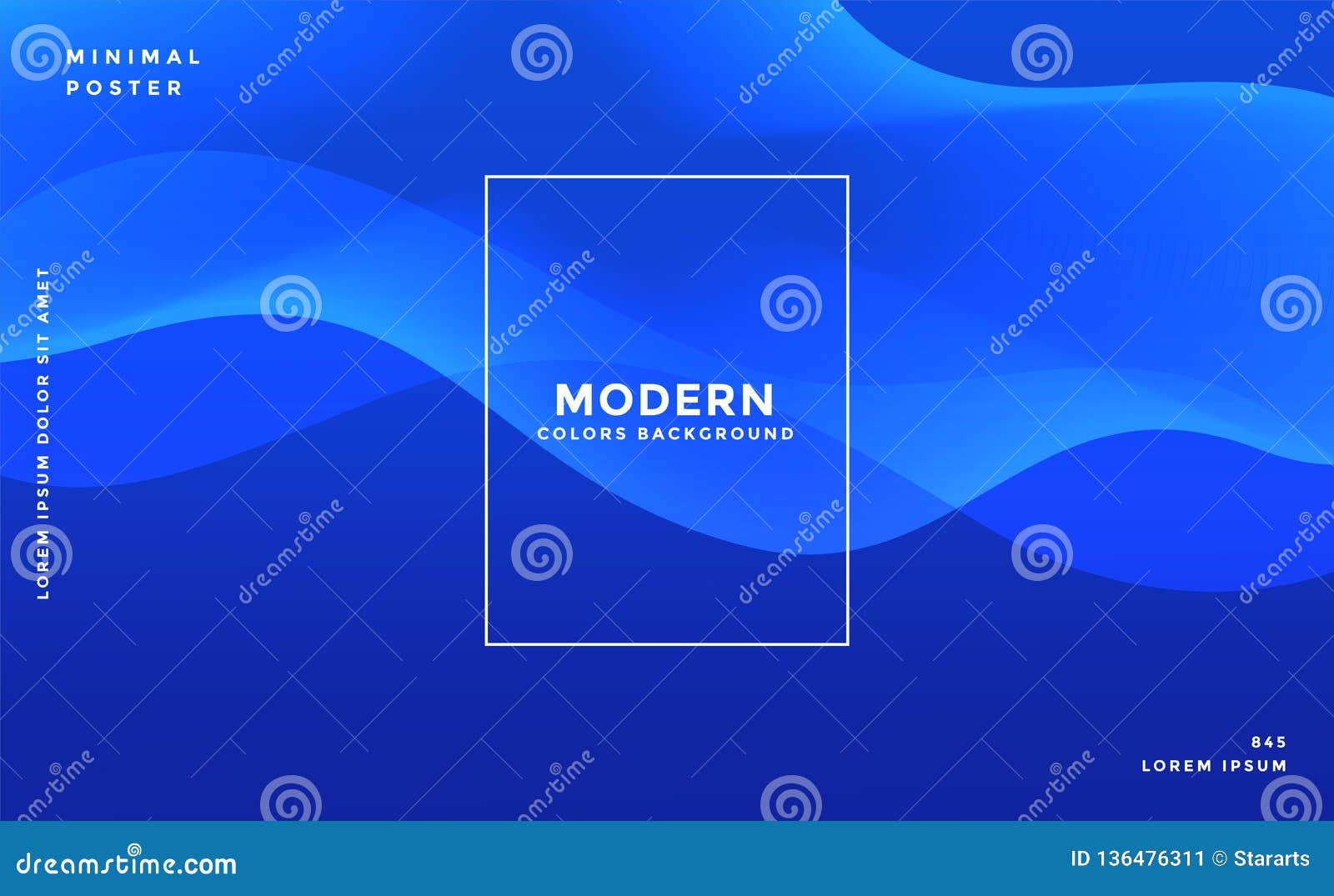 Stylish Blue Wavy Banner Design Stock Vector - Illustration of wave ...