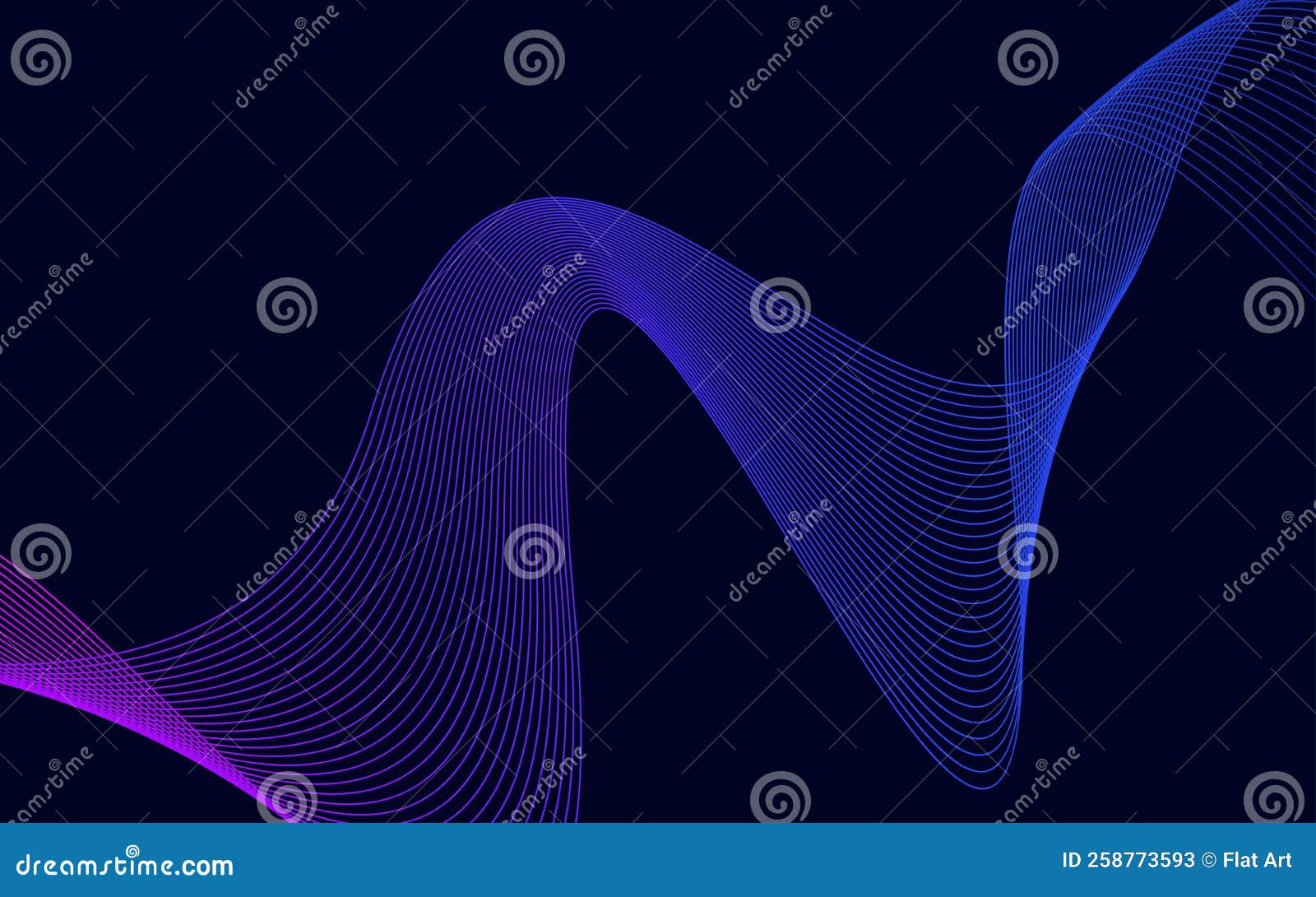 Stylish Blue Wavy Lines Abstract Background Design Stock Vector ...