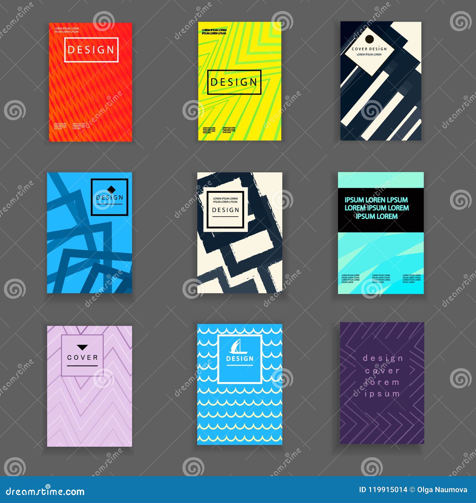 Stylish Book Cover Design Template Stock Illustration - Illustration of ...
