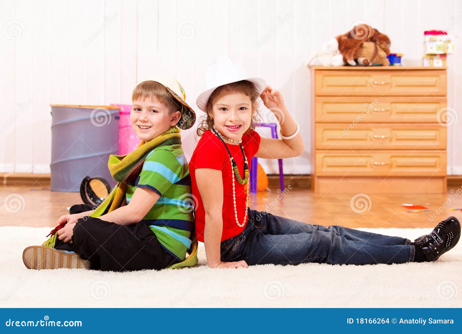 Stylish boy and girl stock photo. Image of children, child - 18166264
