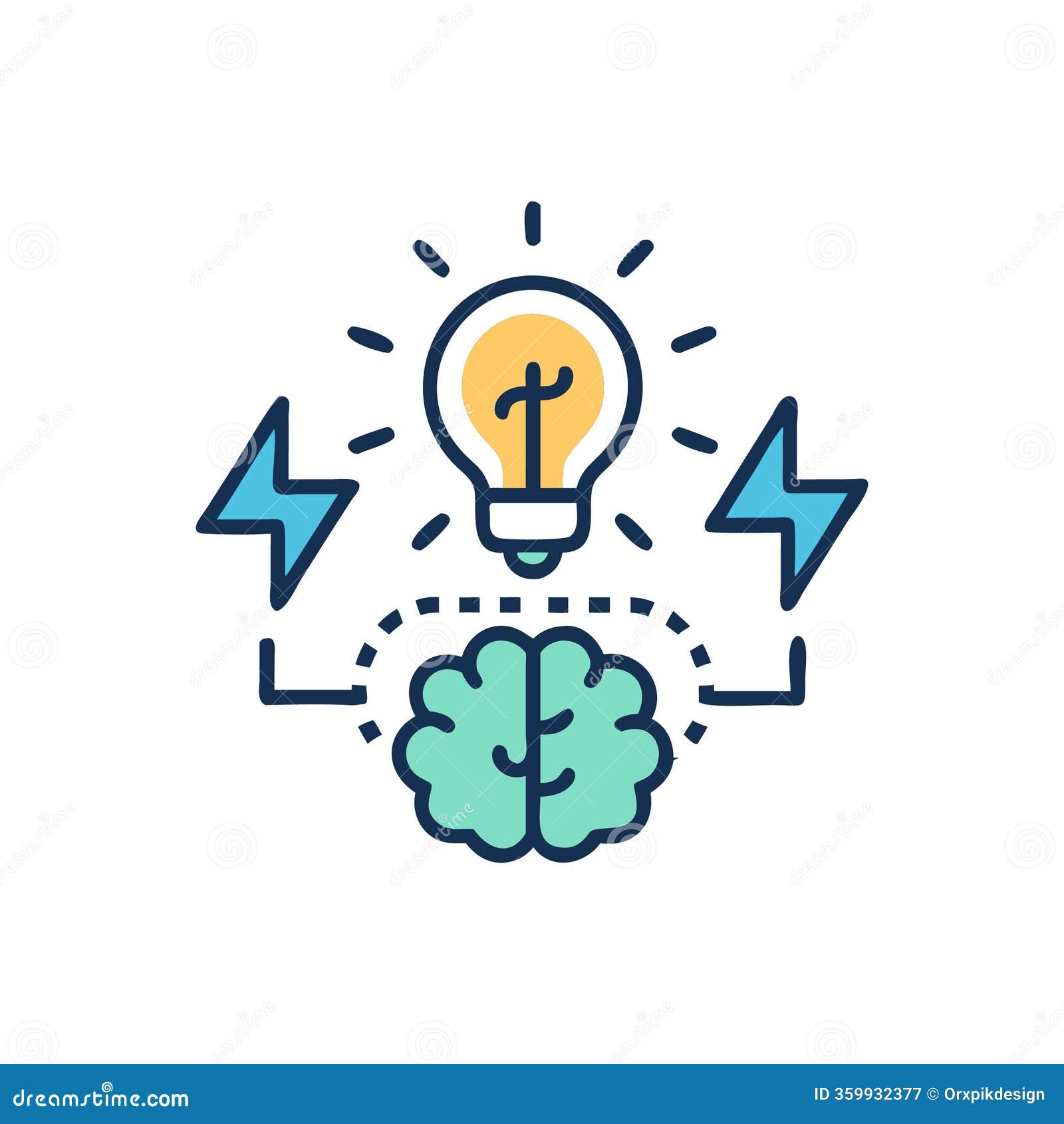 Brainstorming Icon In Different Style Vector Illustration. Two Colored ...