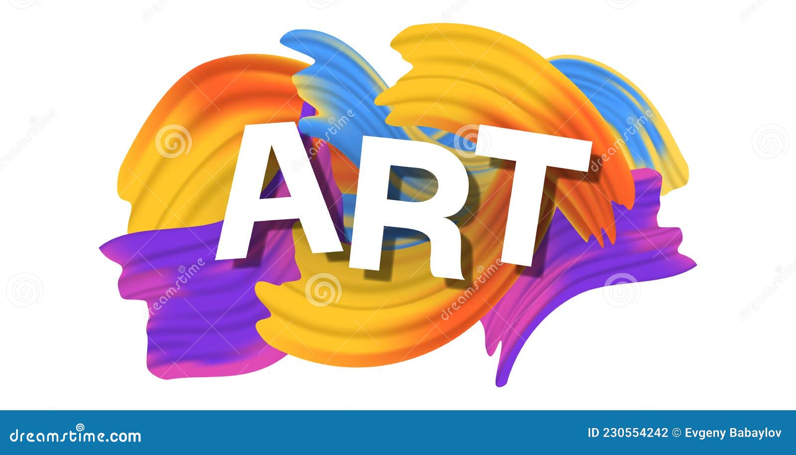 Stylish Bright Creative Text ART on White Background - Vector Stock ...