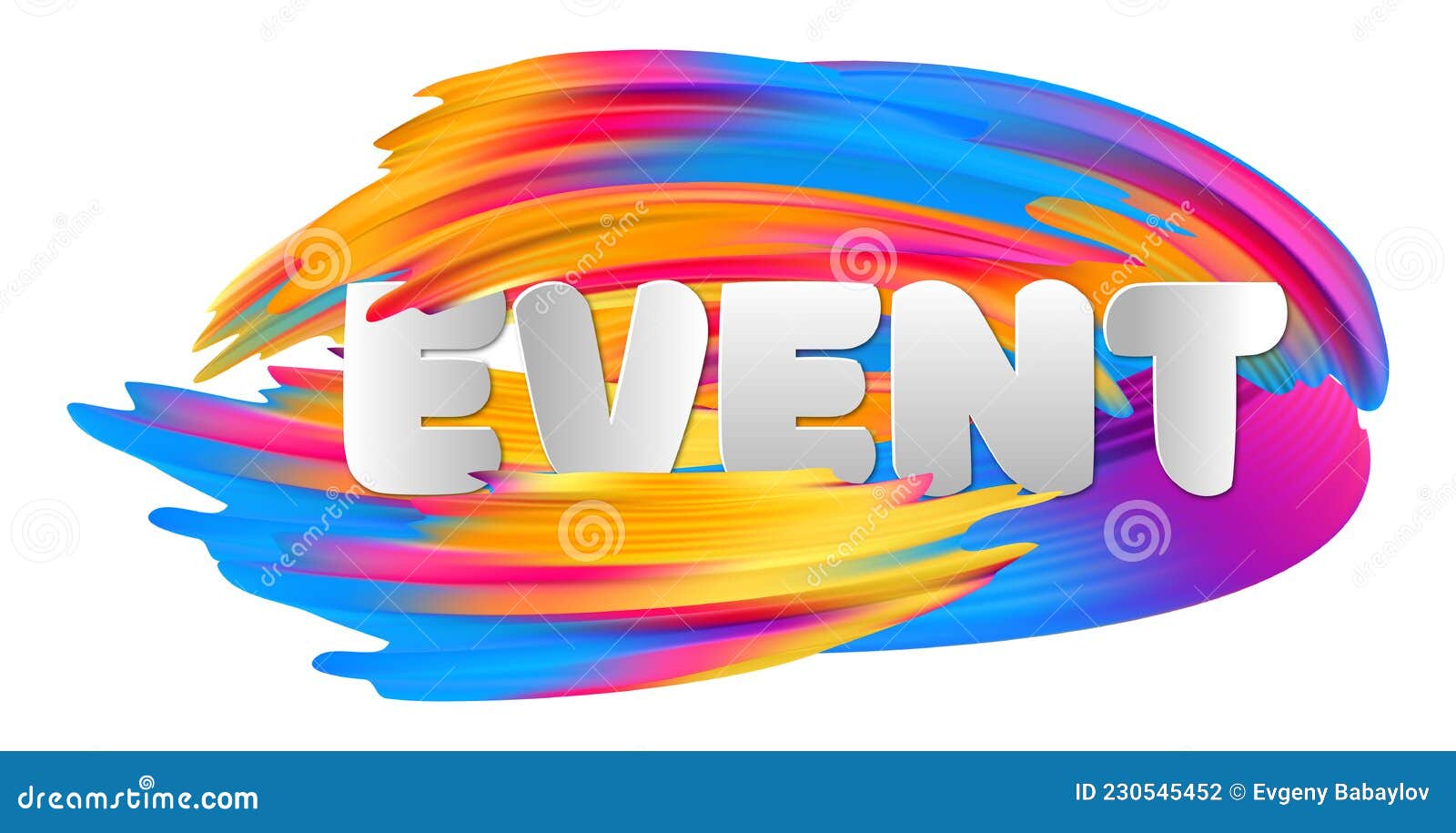 Stylish Bright Creative Text EVENT on a White Background - Vector Stock ...