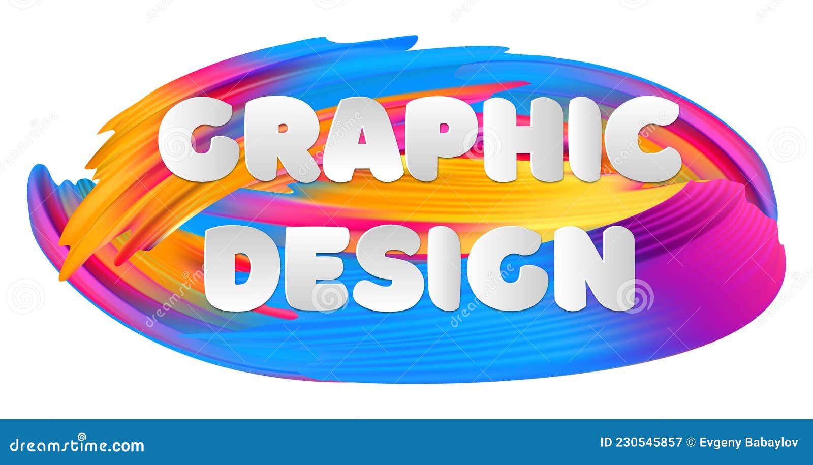 Stylish Bright Creative Text GRAPHIC DESIGN on White Background ...