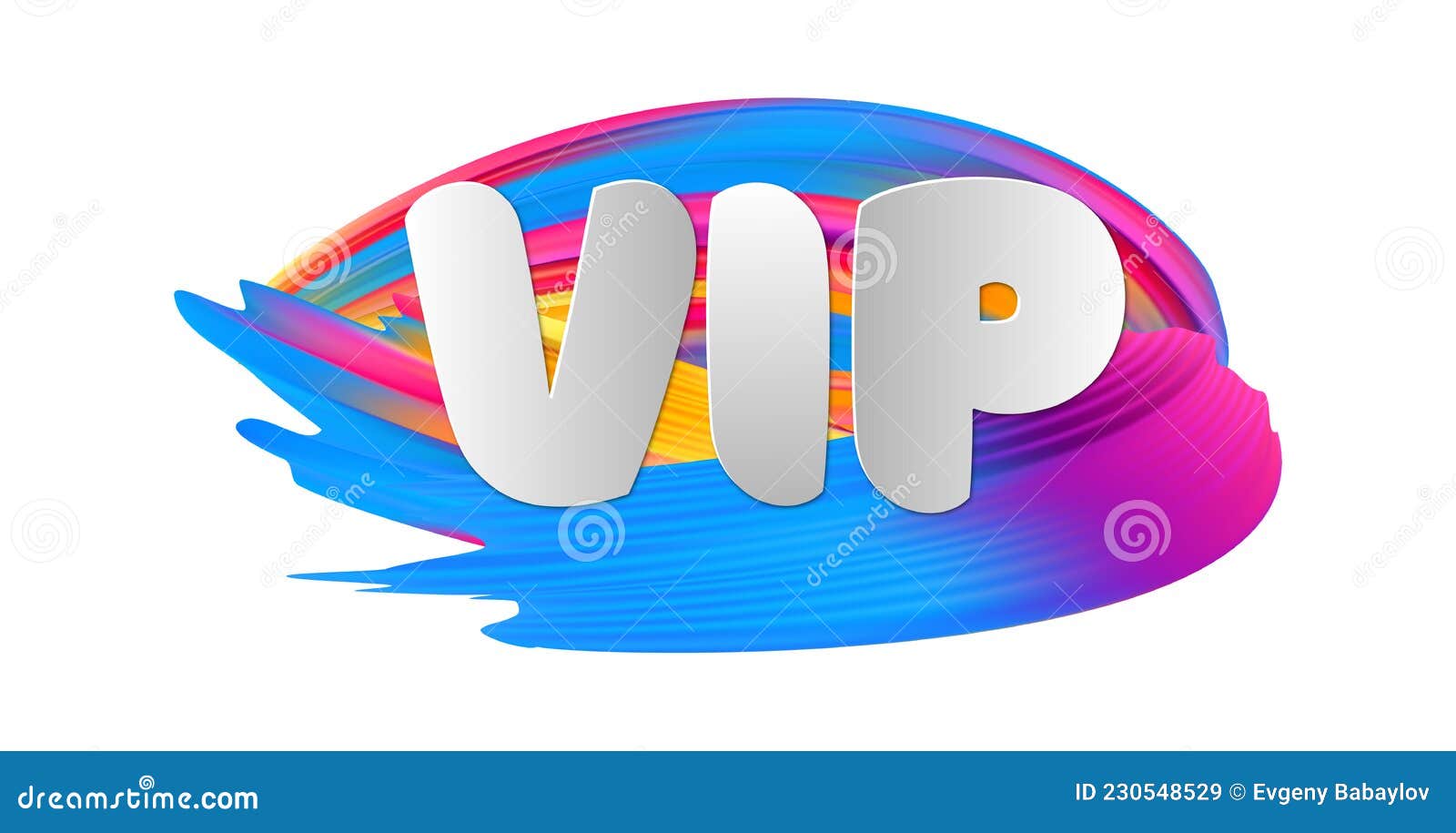 Stylish Bright Creative VIP Text on White Background - Vector Stock ...