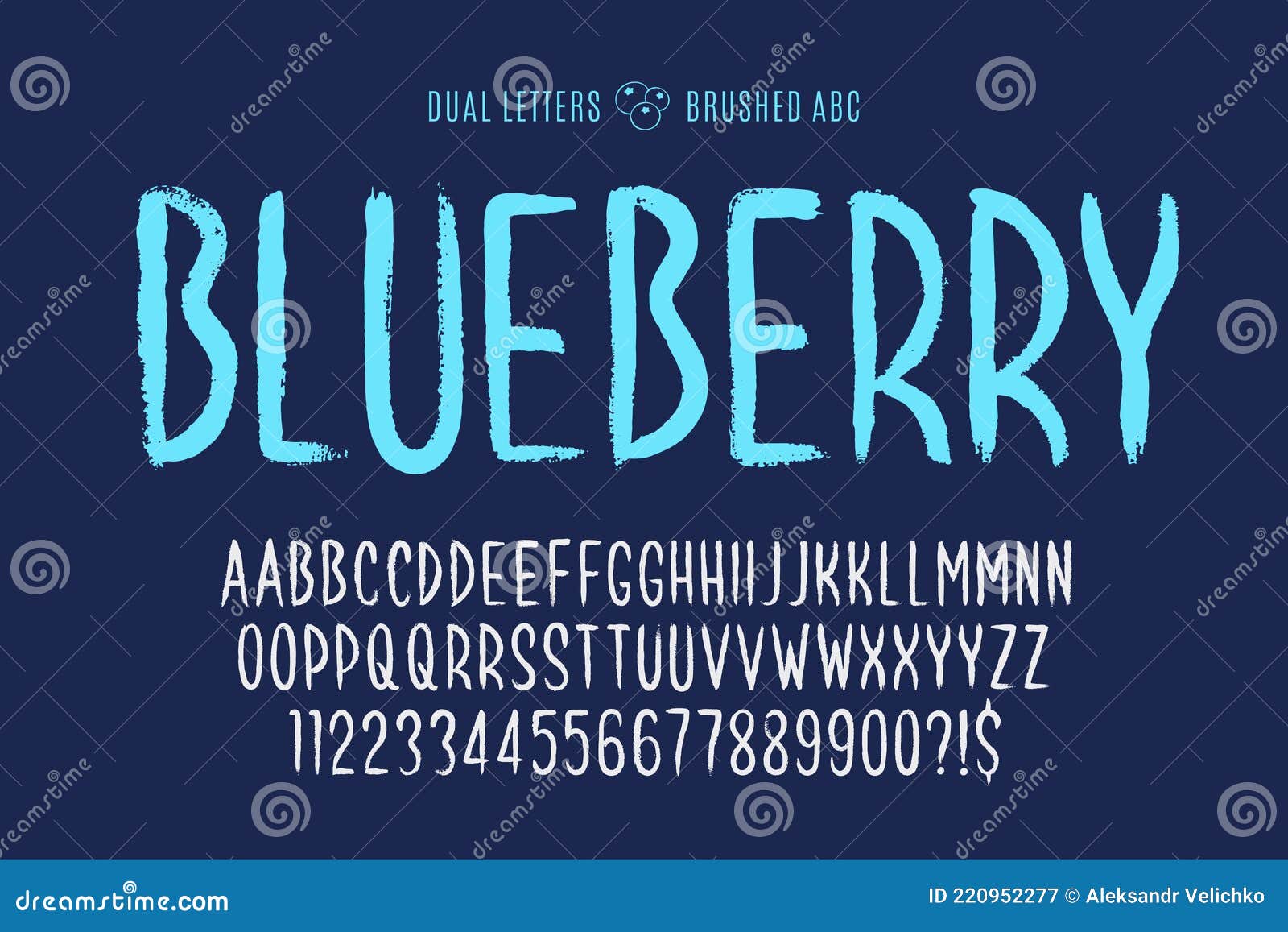 Stylish Brush Painted an Uppercase Vector Dual Letters Stock Vector ...