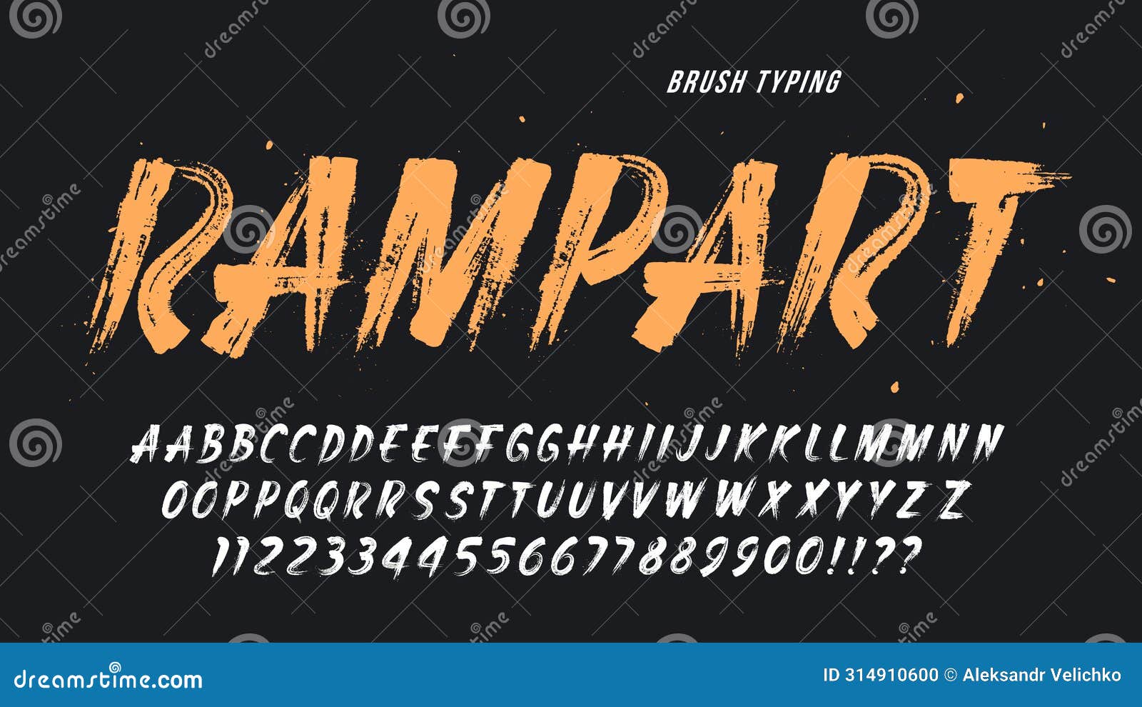 Stylish Brush Painted an Uppercase Vector Letters, Alphabet, Typeface ...