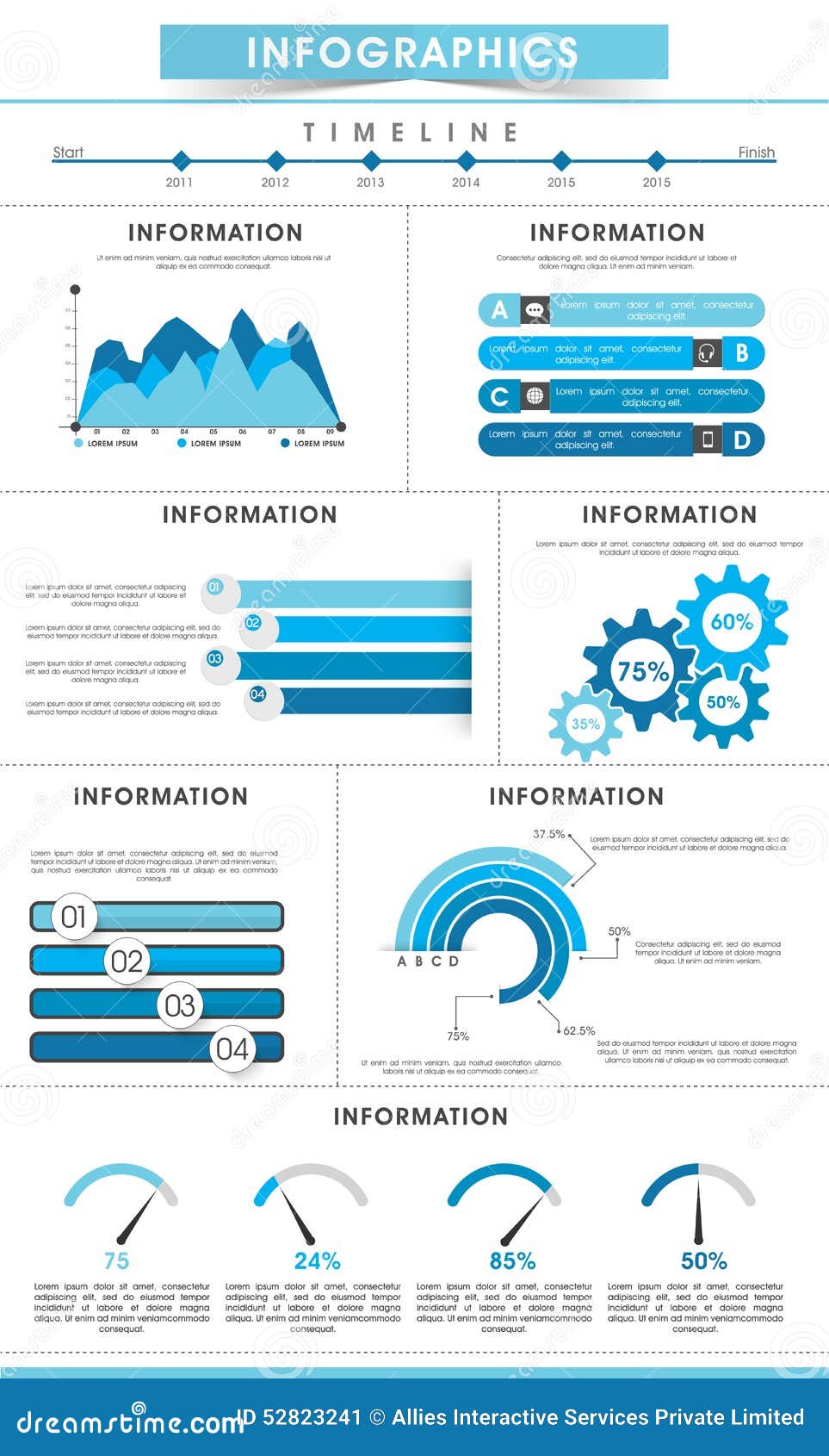 Stylish Business Infographic Template. Stock Illustration ...