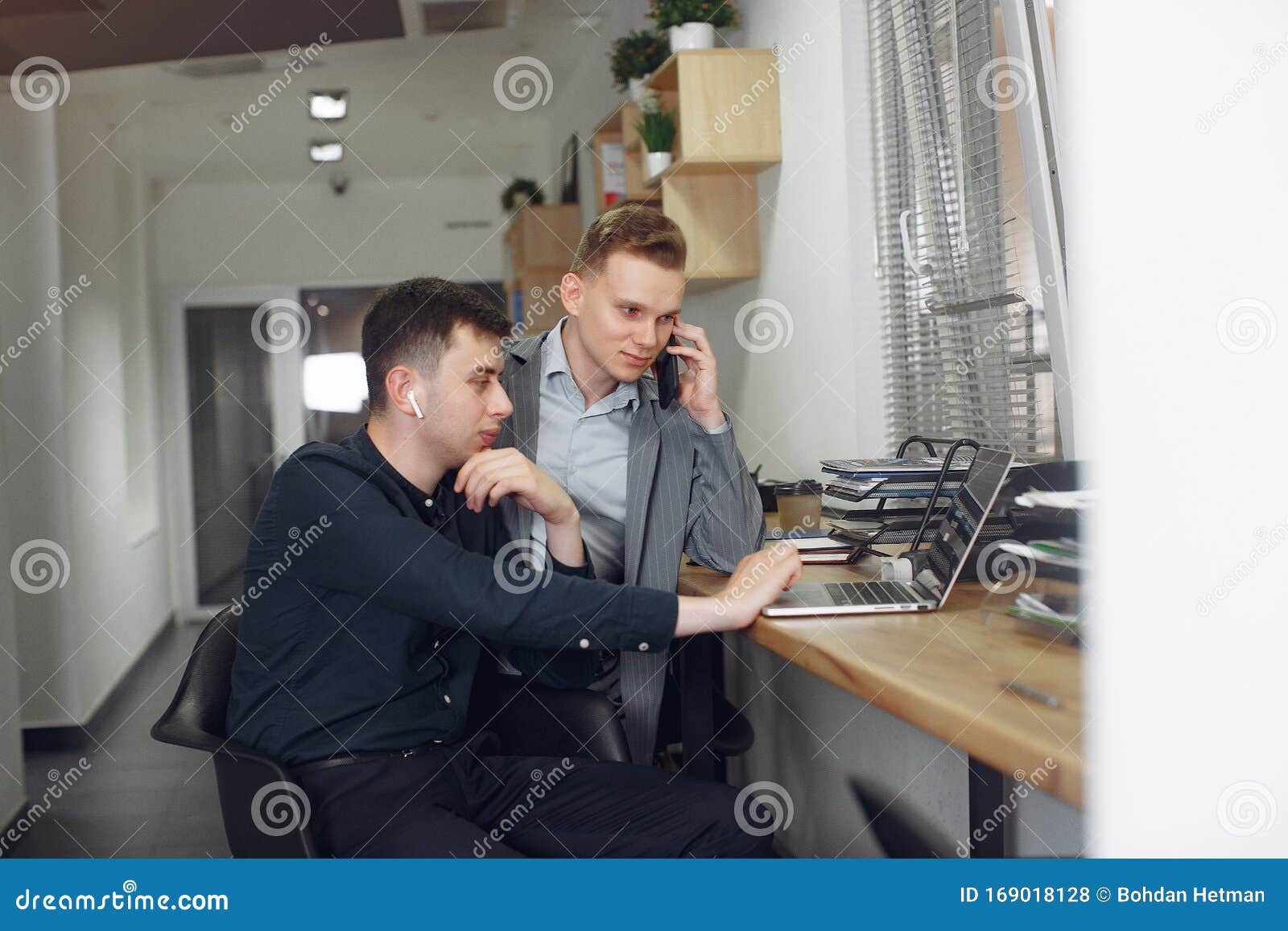 Stylish Businessmen Working in a Office Stock Photo - Image of ...