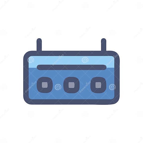 Stylish Cable Box Icon stock illustration. Illustration of service ...