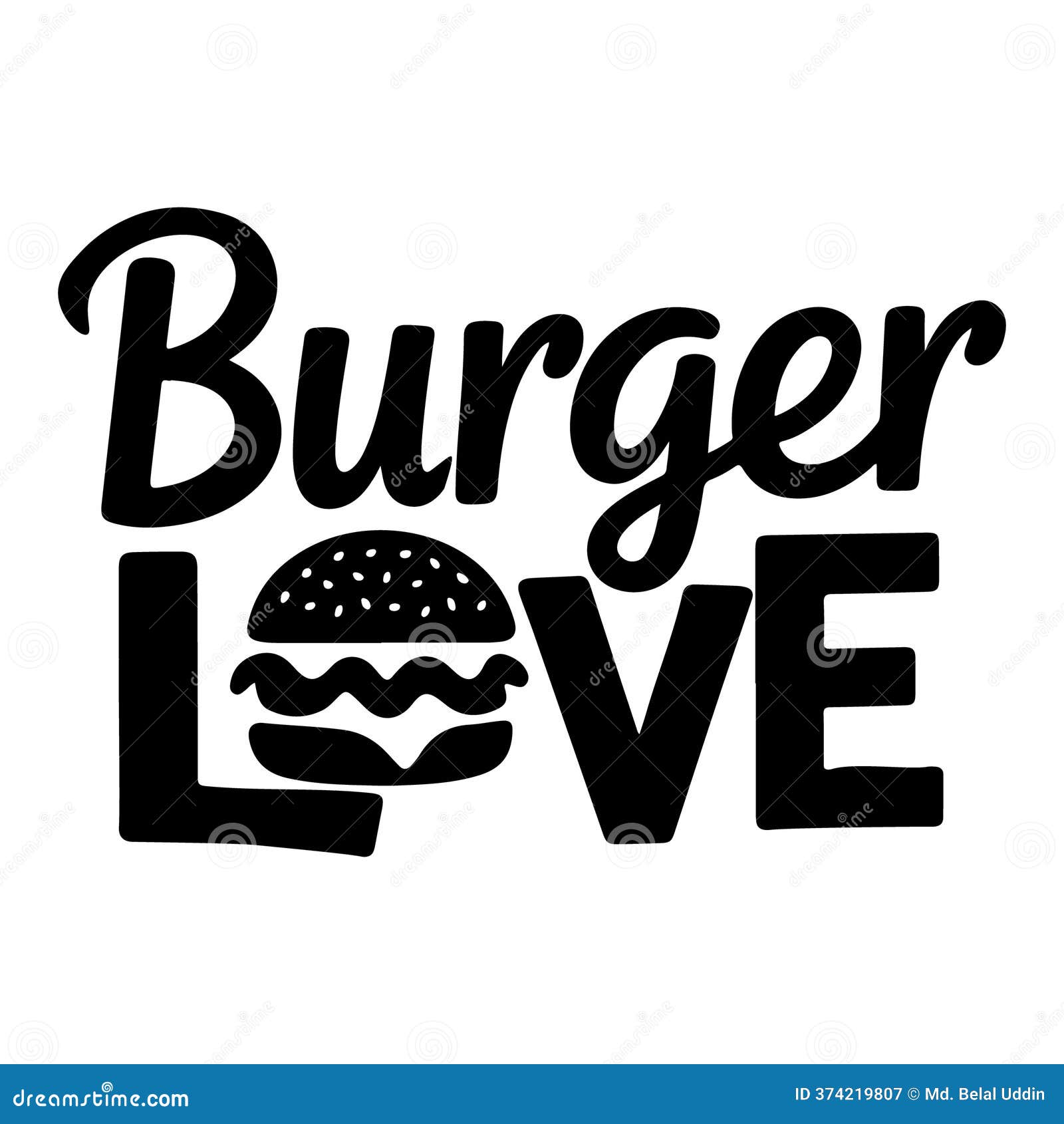 I Love Burger Icon Cartoon Vector | CartoonDealer.com #107158427