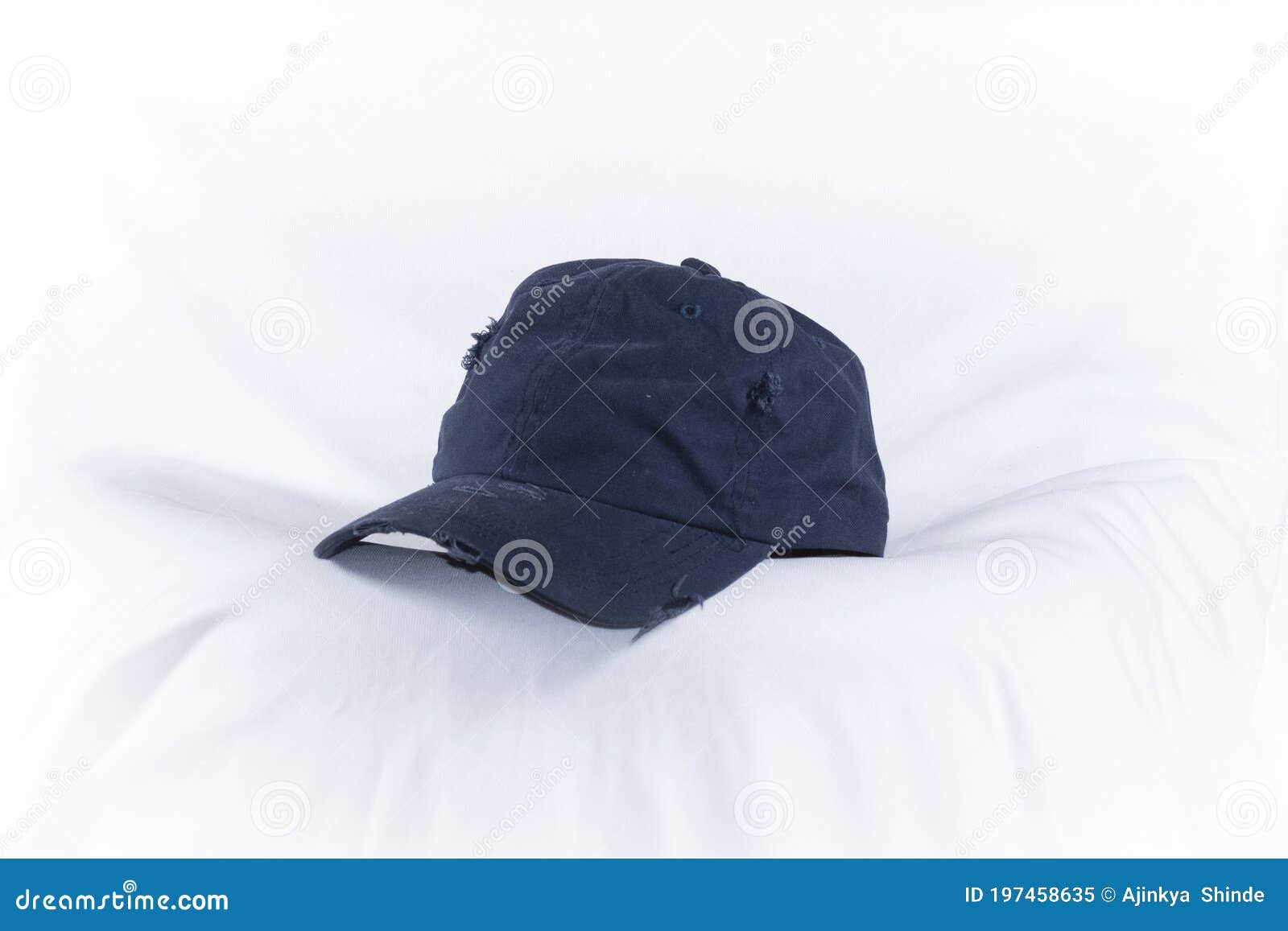 A Stylish Cap Looking Sharp on White Background Stock Image - Image of ...