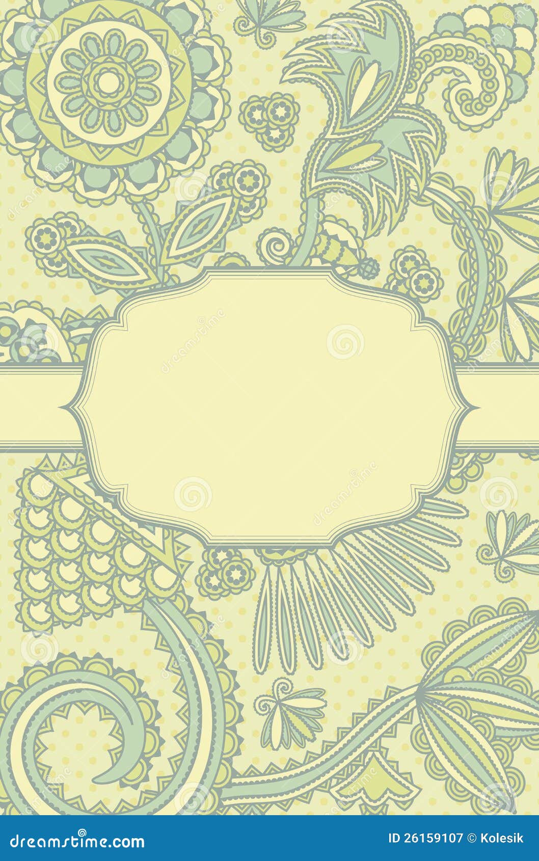 Stylish Card with a Floral Background Stock Vector - Illustration of ...