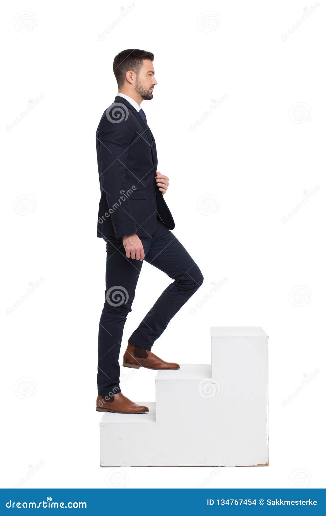 Stylish Caucasian Businessman Walking Up on Steps Isolated Stock Photo ... Stylish Caucasian Businessman Walking Up on Steps Isolated Stock Photo ...