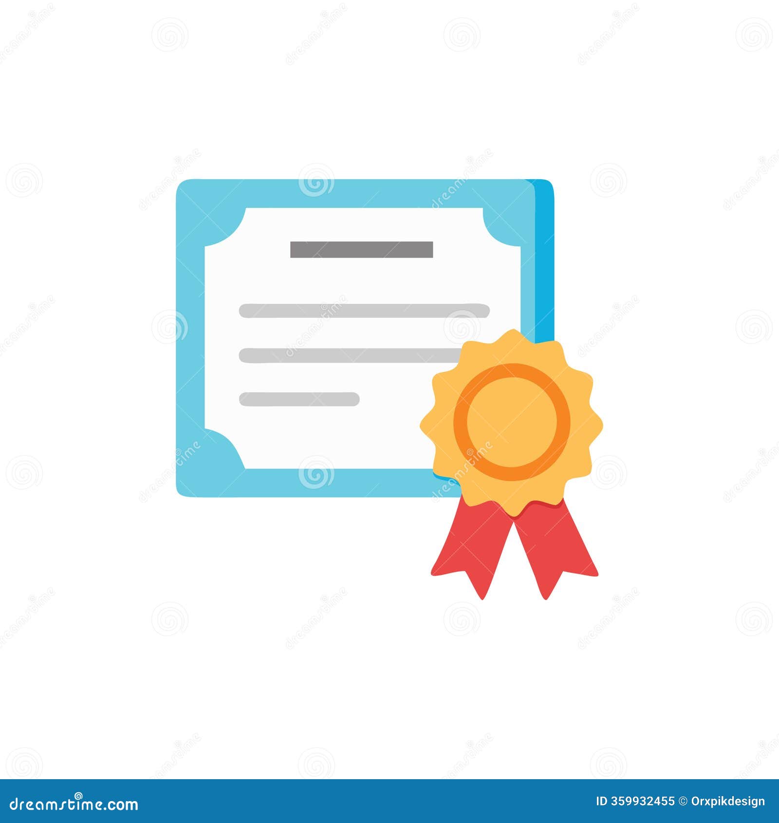 Stylish Certificate Seal Icon for Recognition Stock Illustration ...