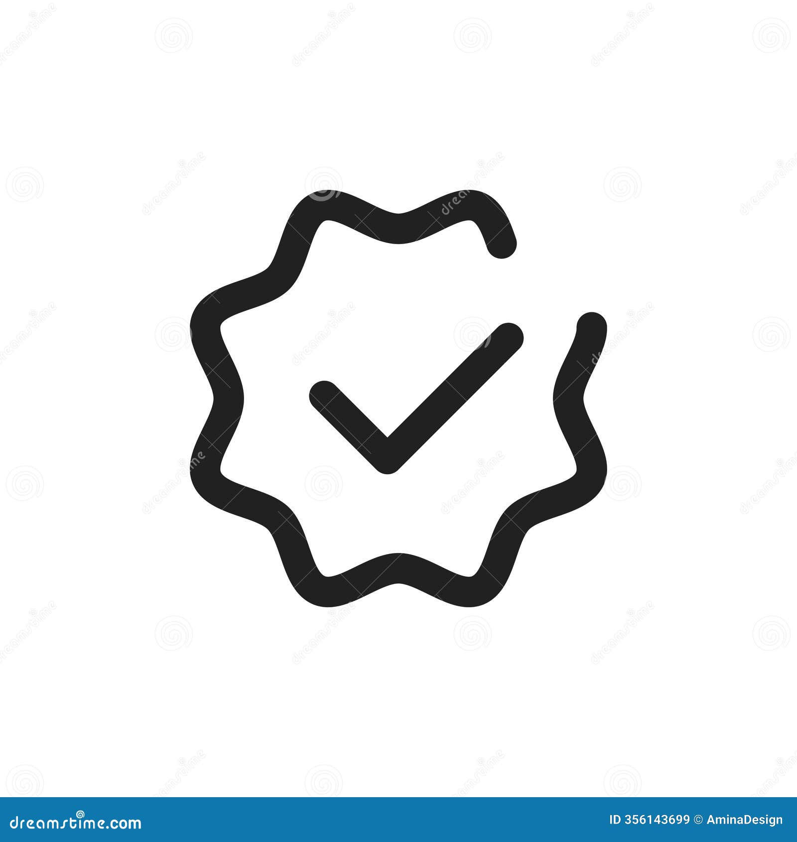 A Stylish Checkmark Icon, Perfect for Approval, Authentication, and ...