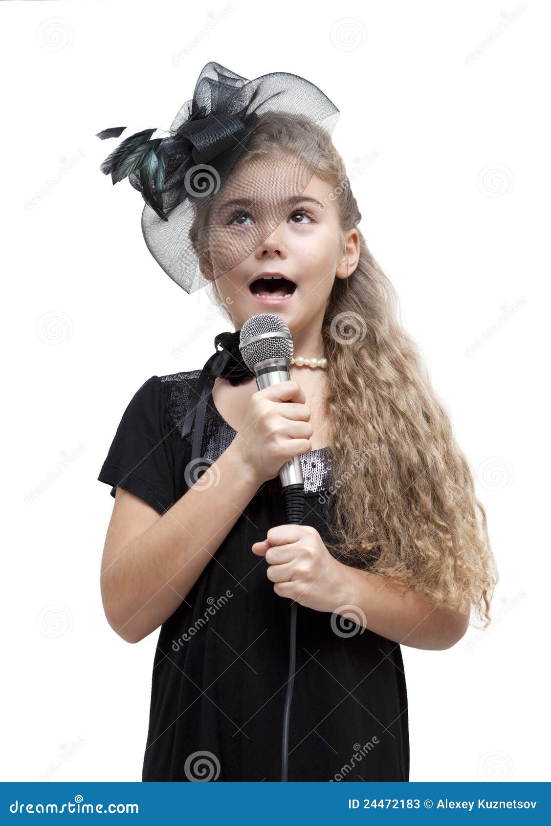 Stylish Child Singer Stock Photos - Image: 24472183
