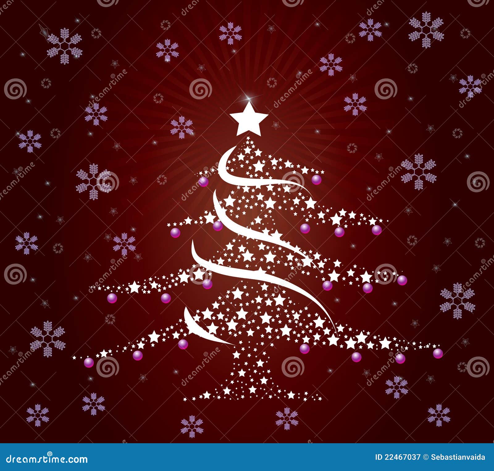 Stylish Christmas tree stock illustration. Illustration of digital ...