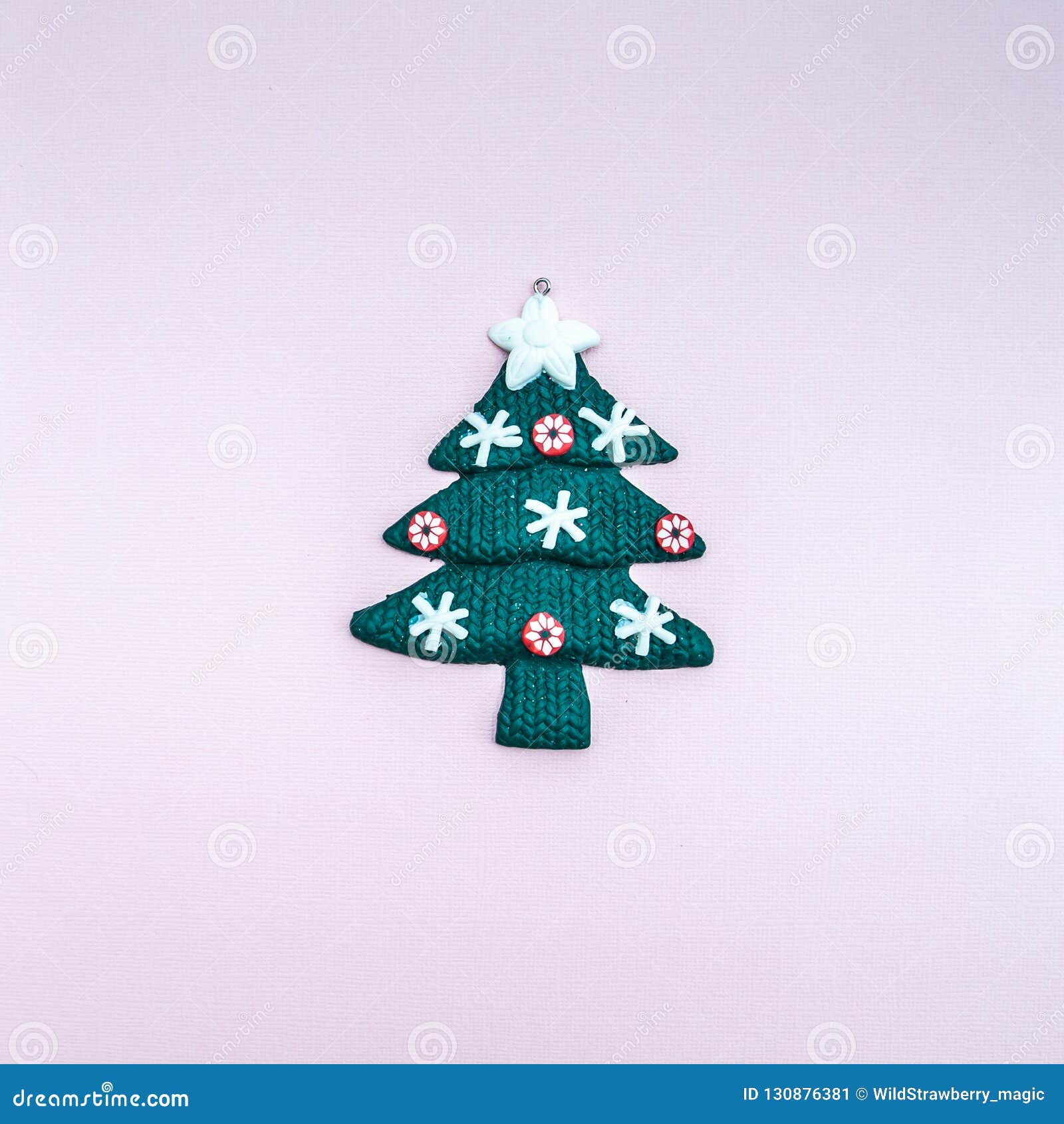 Stylish Christmas Tree on a Plain Background. Stock Image - Image of ...