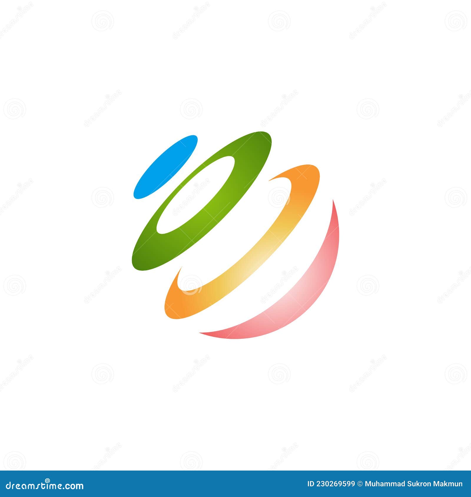 Stylish Circle Twist Logo Icon Stock Vector - Illustration of round ...