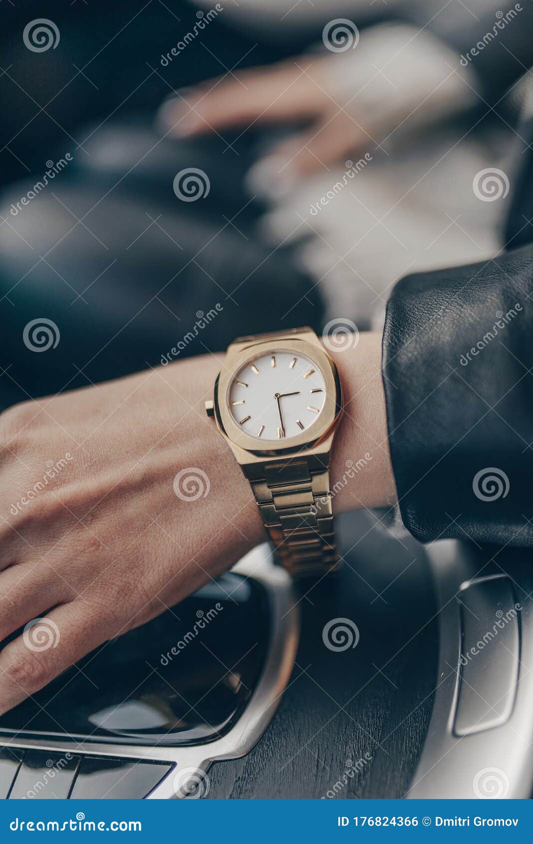 Stylish Classic Watch on Woman Hand Stock Photo - Image of lifestyle ...