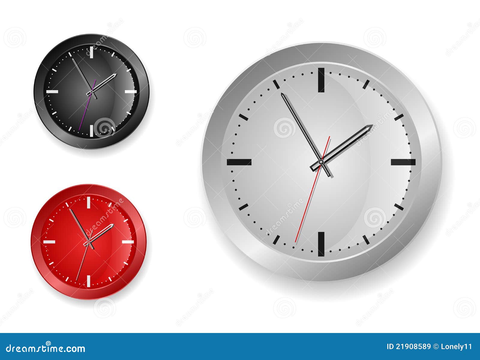 Stylish clock stock vector. Illustration of modern, dial - 21908589