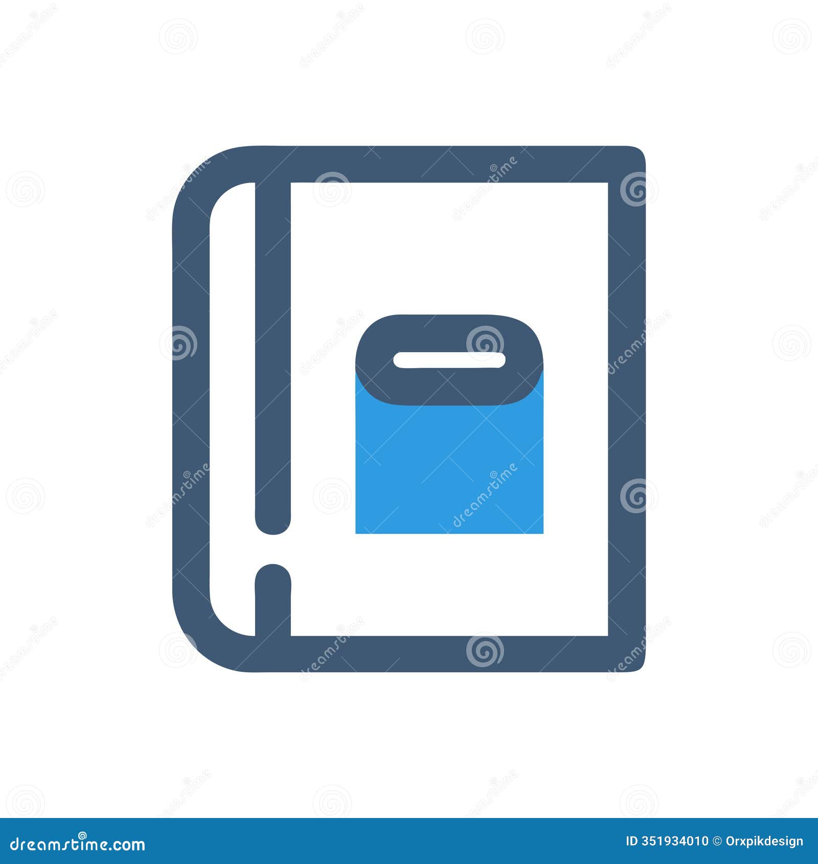 Stylish Closed Book Design Icon Stock Vector - Illustration of visual ...