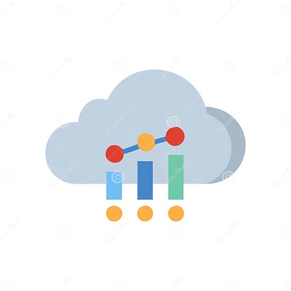 Stylish Cloud Chart Graphic Stock Illustration - Illustration of chart ...