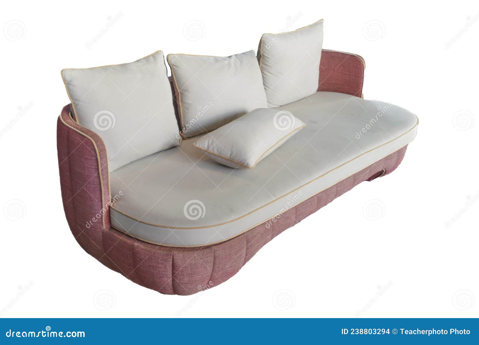 Stylish Comfortable Sofa Isolated on a White Background Stock Photo ...