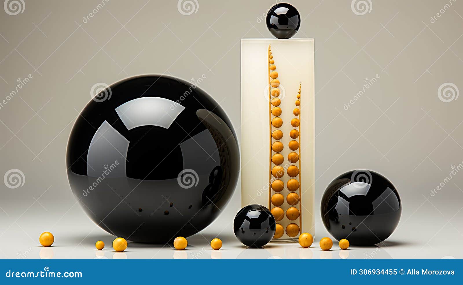 A Stylish Composition Featuring Spherical Balls Stock Illustration ...