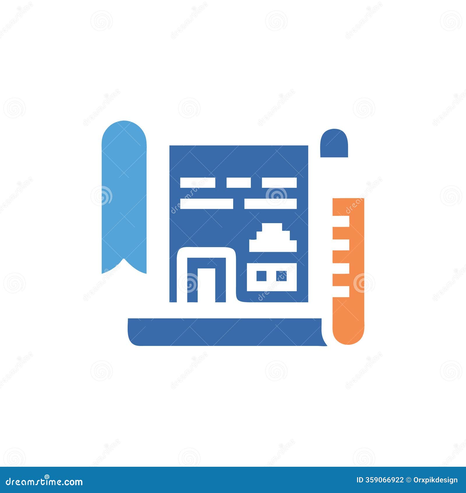 Stylish Construction Specifications Icon Illustration Stock ...
