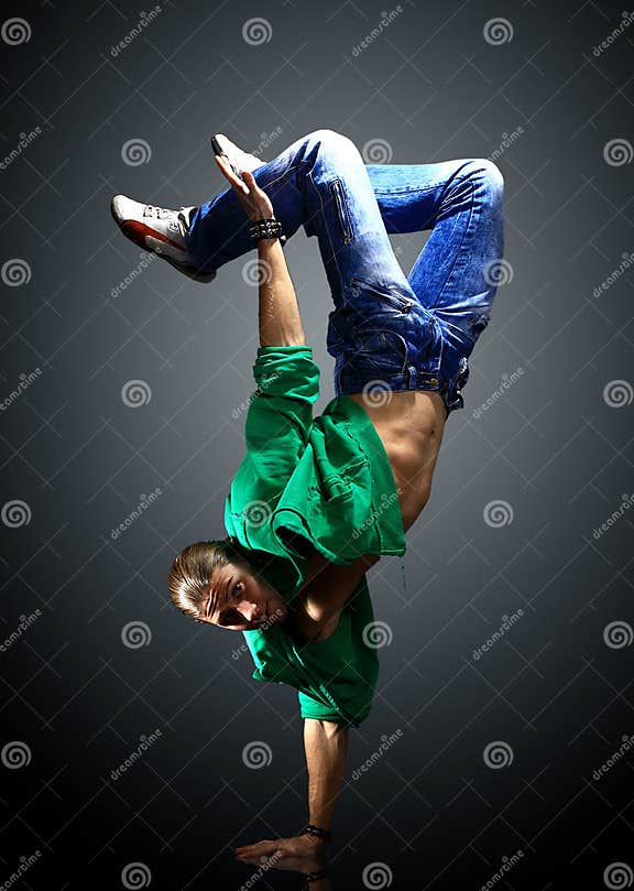 Stylish and Cool Breakdance Stock Image - Image of performer, black ...