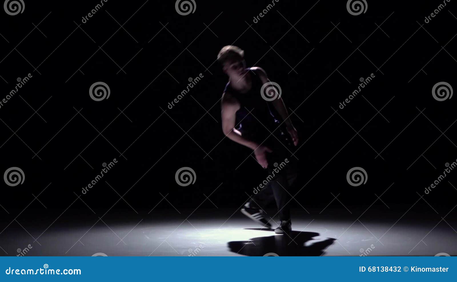 Stylish and Cool Breakdance Style Dancer, on Black, Shadow, Slow Motion ...