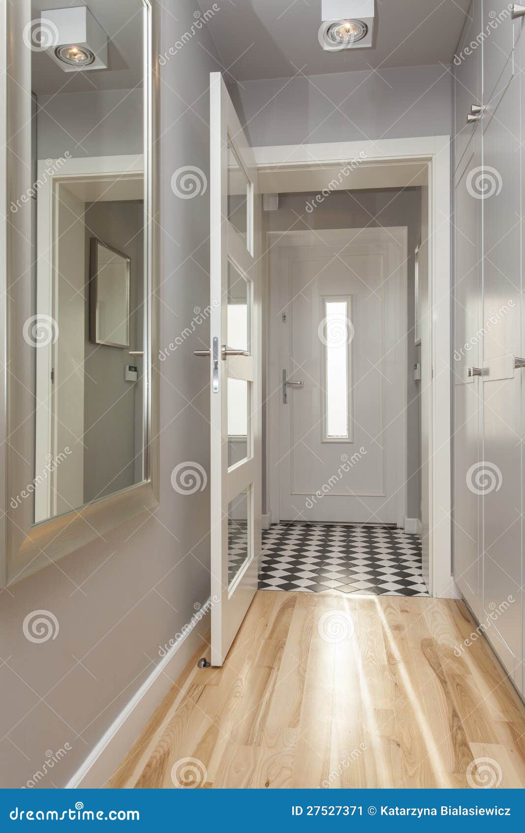 Stylish corridor stock image. Image of entry, floor, hallway - 27527371