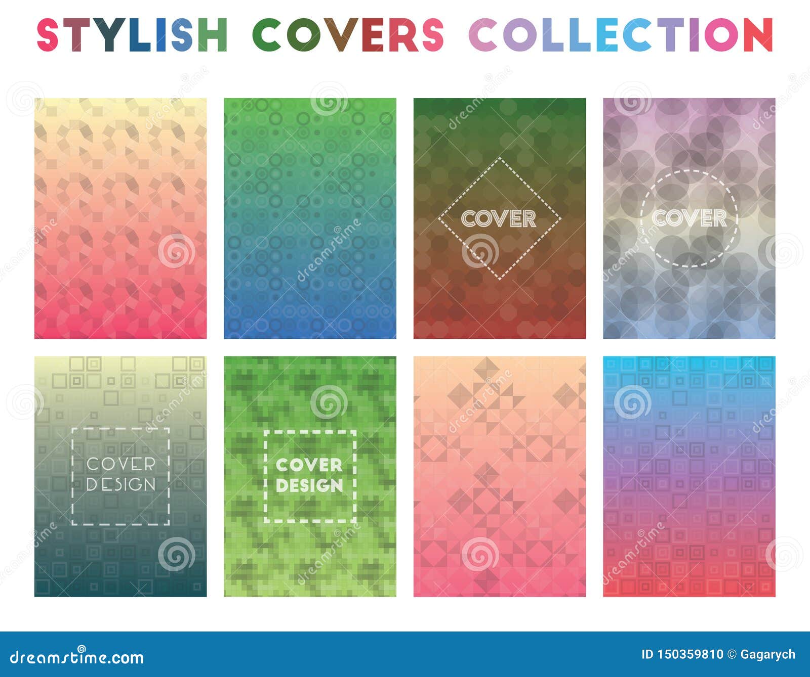 Stylish Covers Collection. stock vector. Illustration of abstract ...