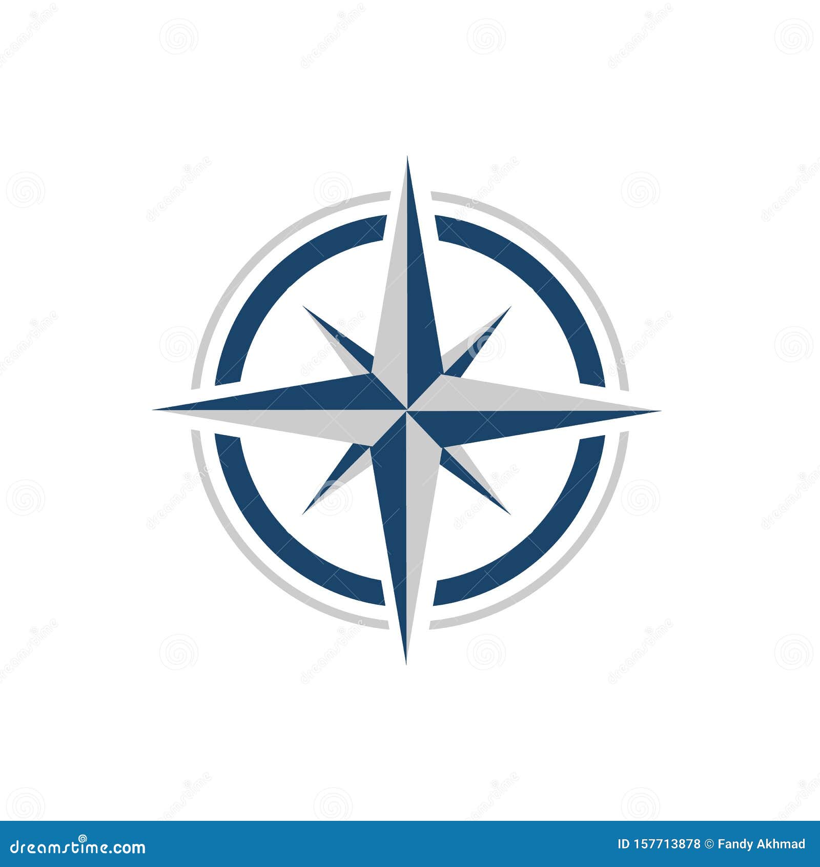 Stylish Creative Compass Logo Design Concept Design Vector Icon