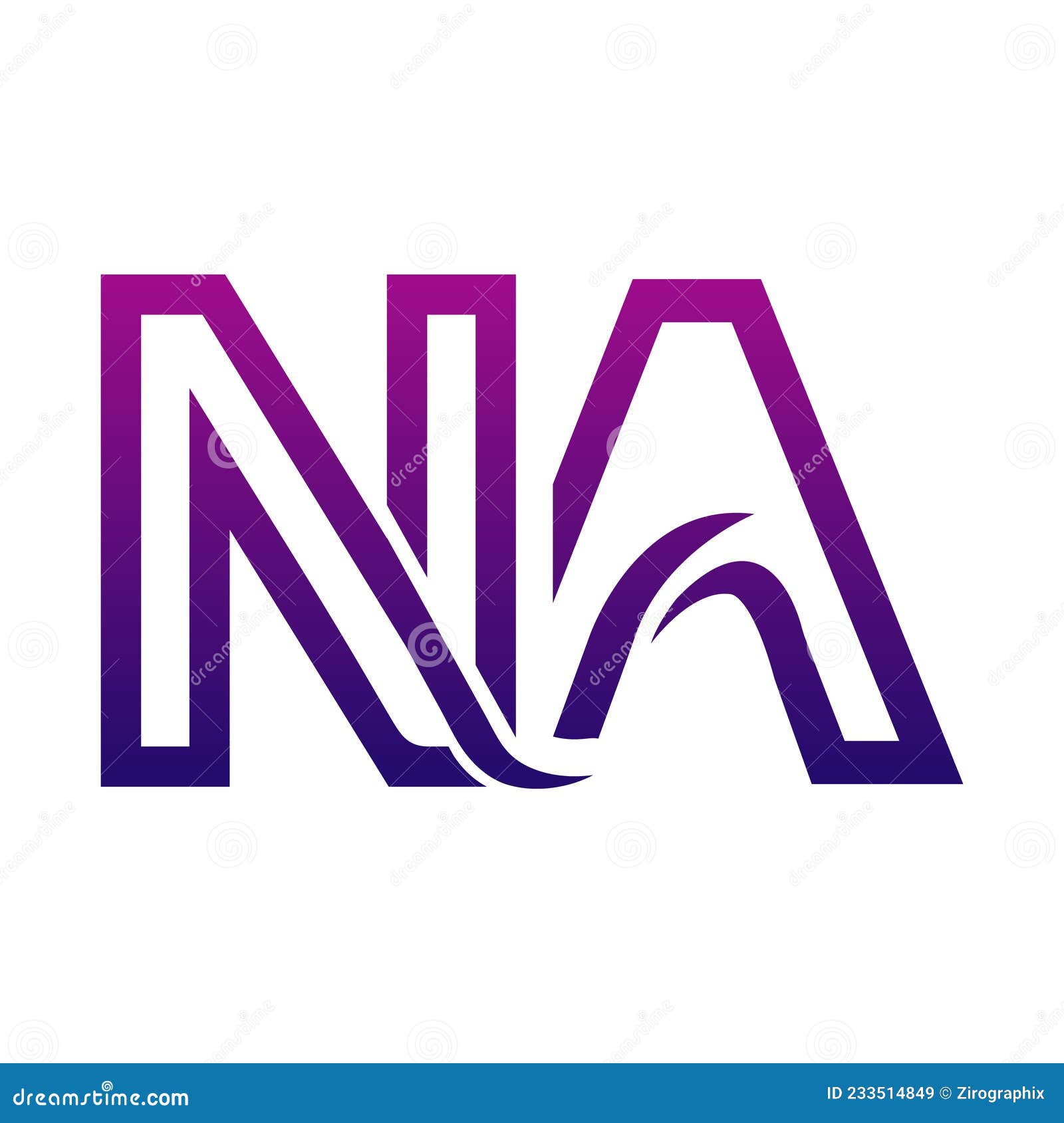 Stylish Creative NA Logo Icon Design Stock Vector - Illustration of ...