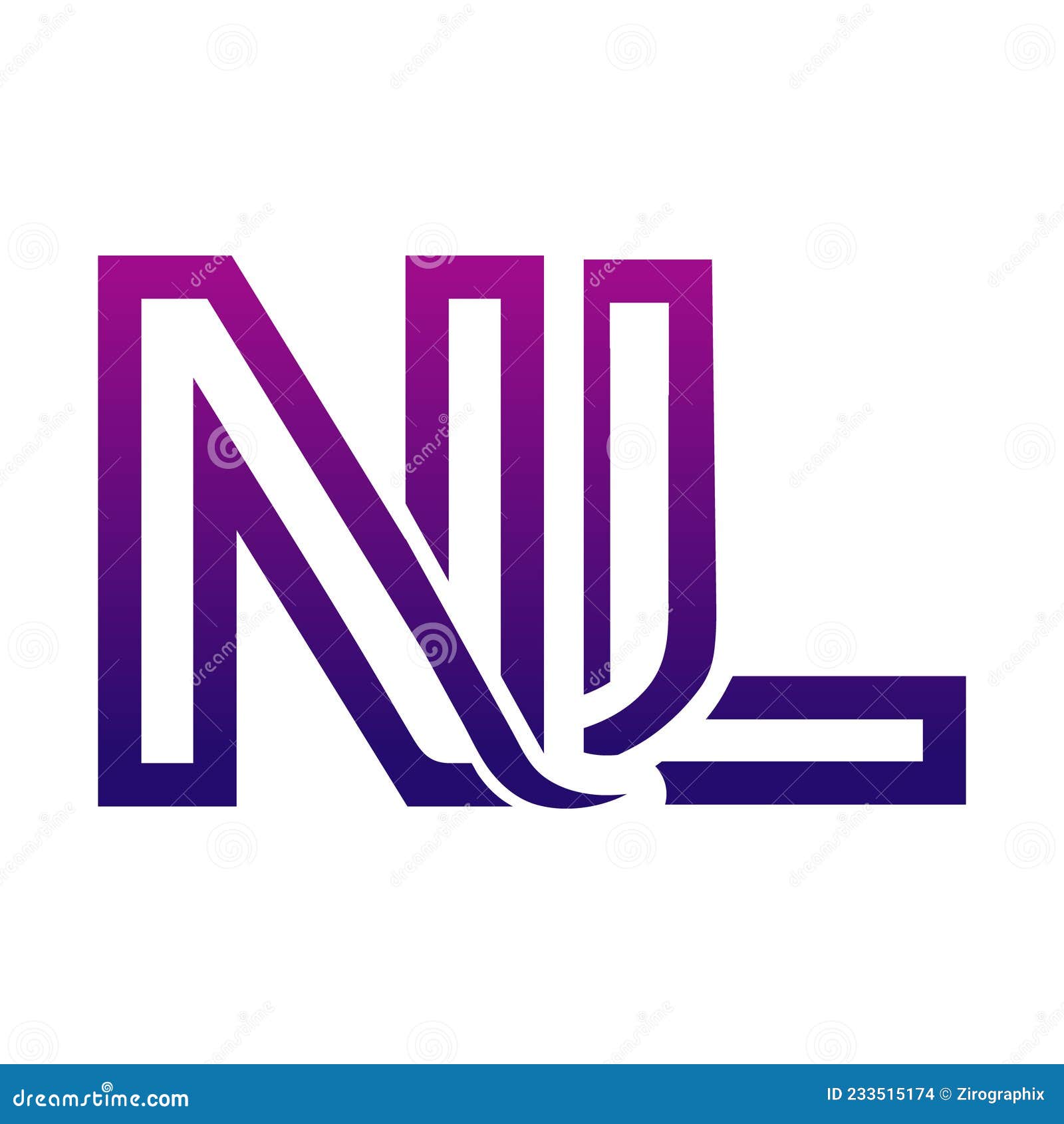 Stylish Creative NL Logo Icon Design Stock Vector - Illustration of ...