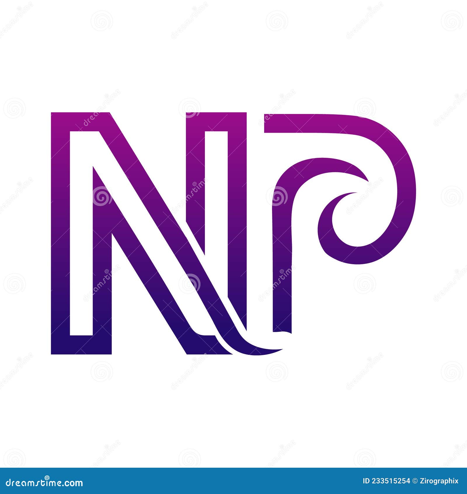 Stylish Creative NP Logo Icon Design Stock Vector - Illustration of ...