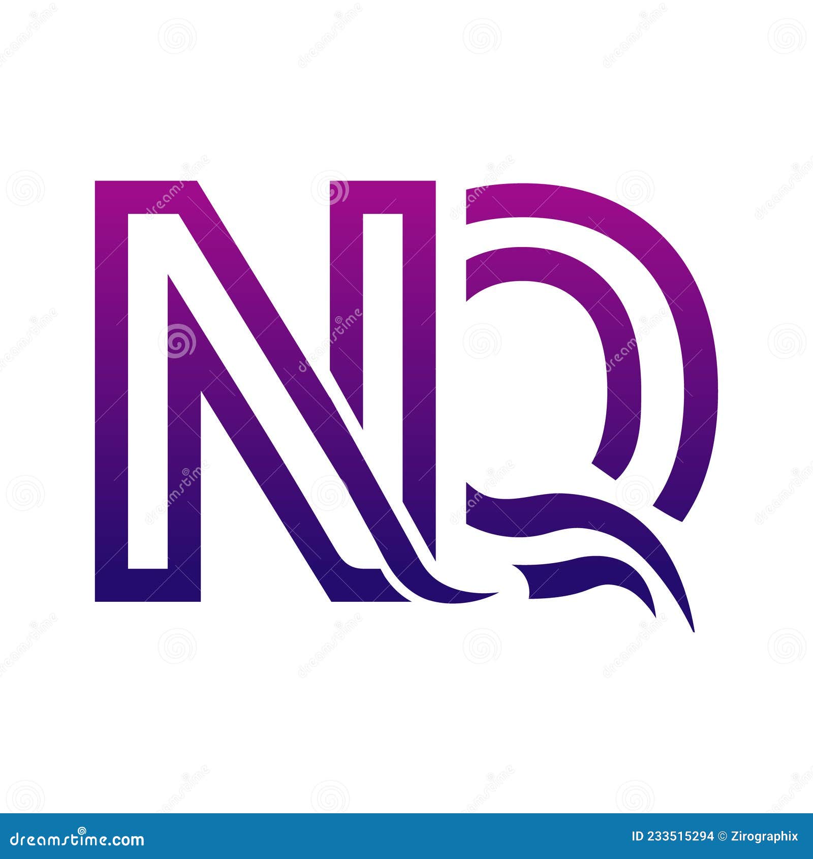 Stylish Creative NQ Logo Icon Design Stock Vector - Illustration of ...